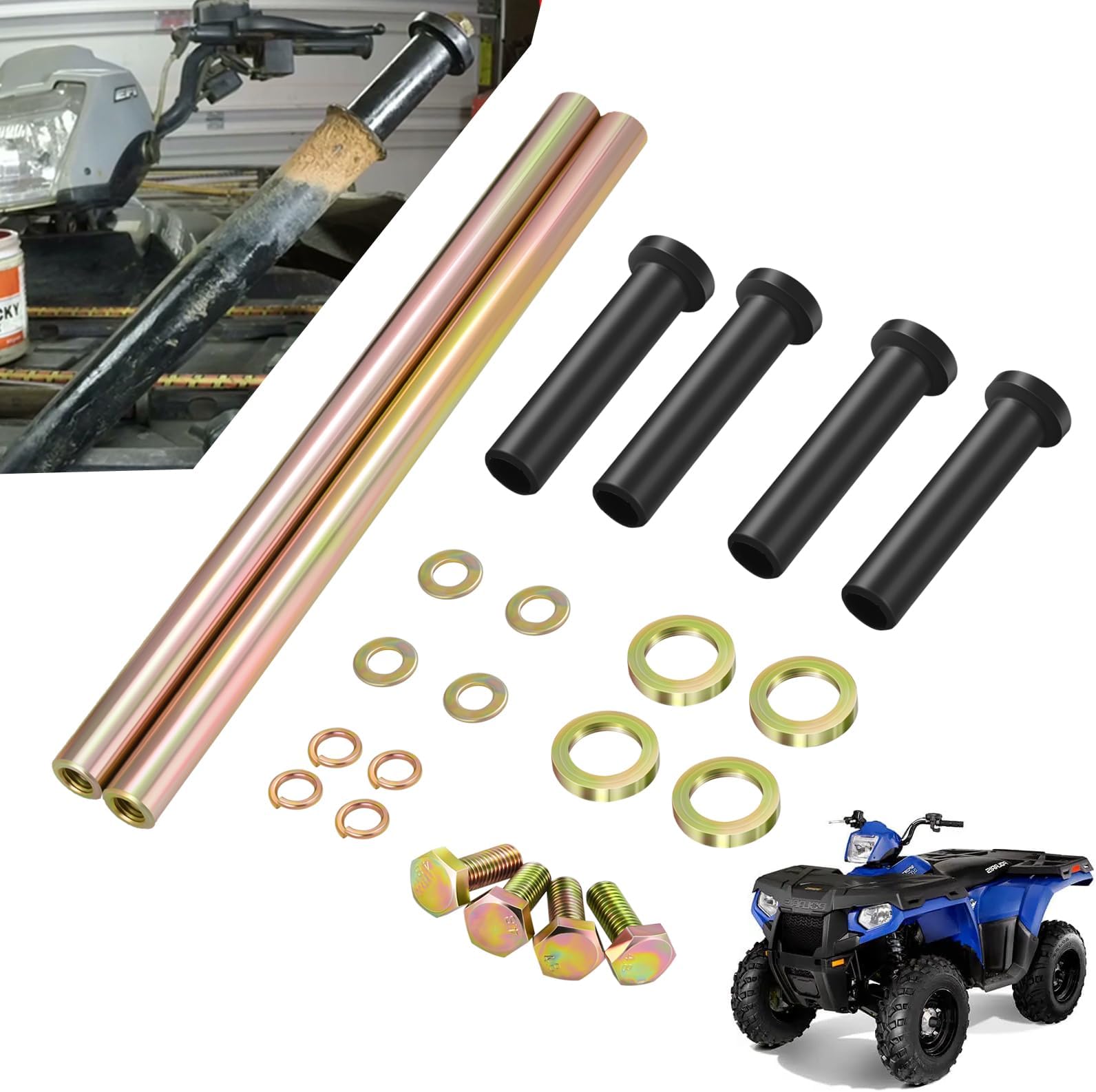 Amazon.com: Upgraded Front Lower A-ARM Bushing Shaft Kit 7501093 for ...