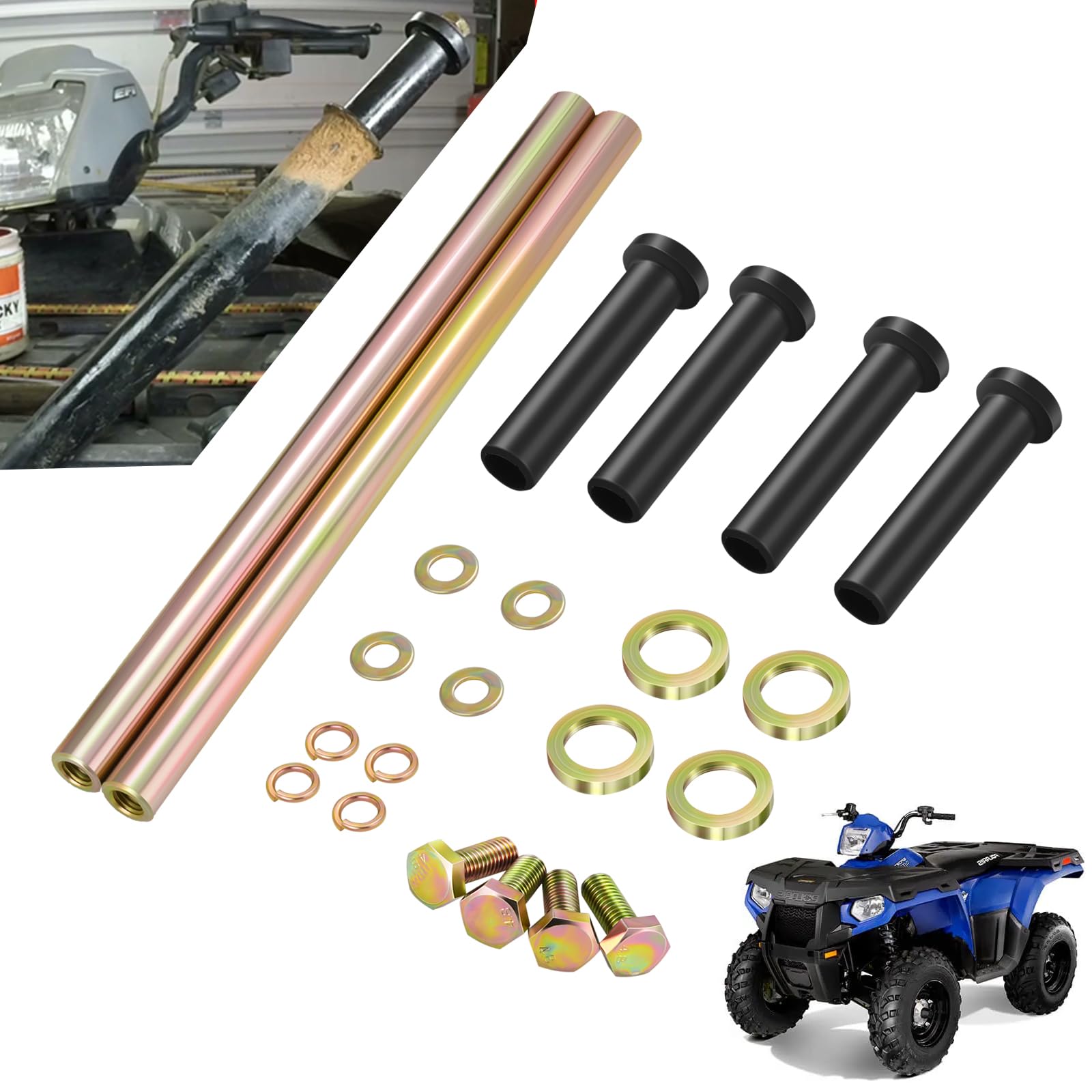 Amazon.com: Upgraded Front Lower A-ARM Bushing Shaft Kit 7501093 for ...