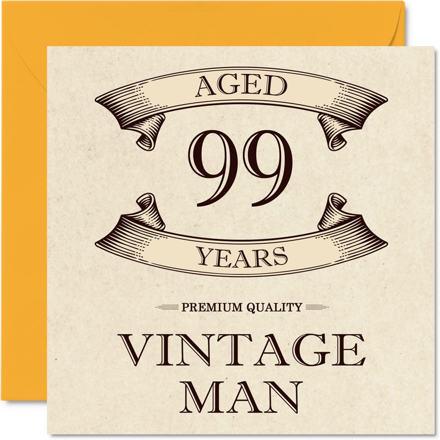 Amazon.com : Stuff4 Vintage 99th Birthday Cards for Men - Aged 99 Years ...
