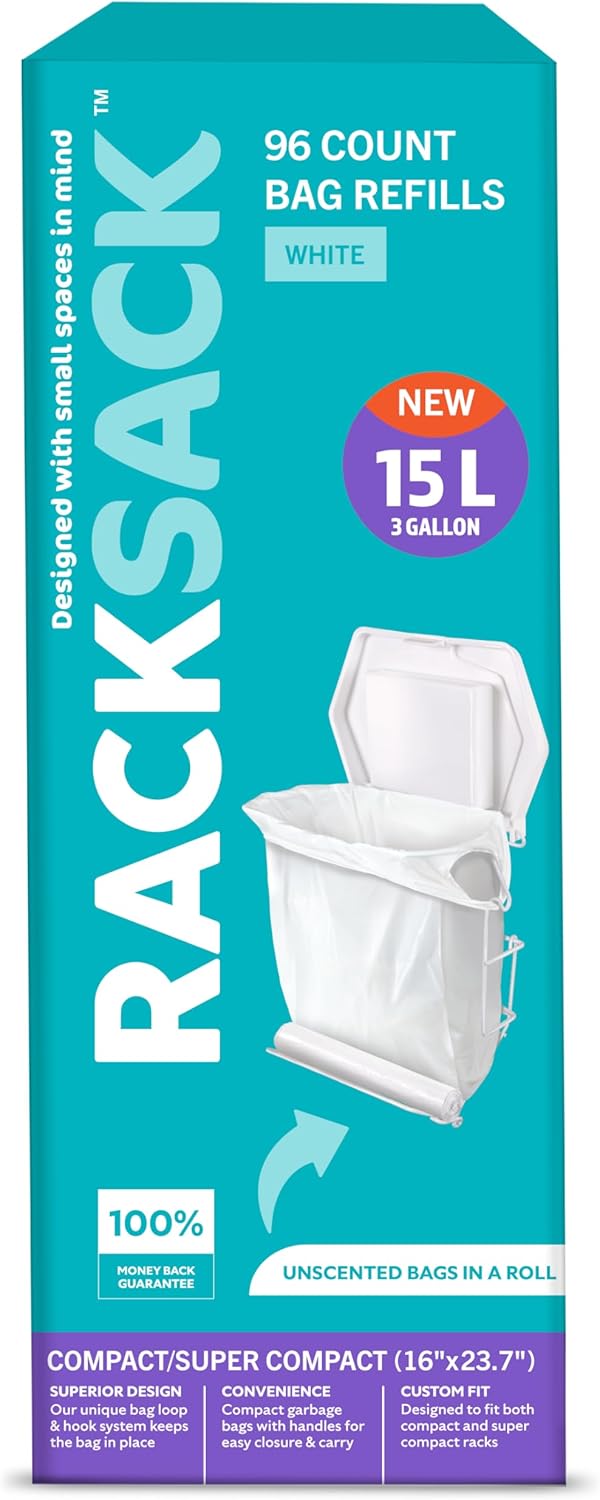 Amazon.com: Rack Sack Rolled Bag Refills White 96's : Health & Household