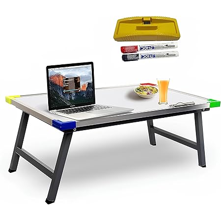 KYZEN Adjustable Multipurpose Table with White Writing Board,Paper ...