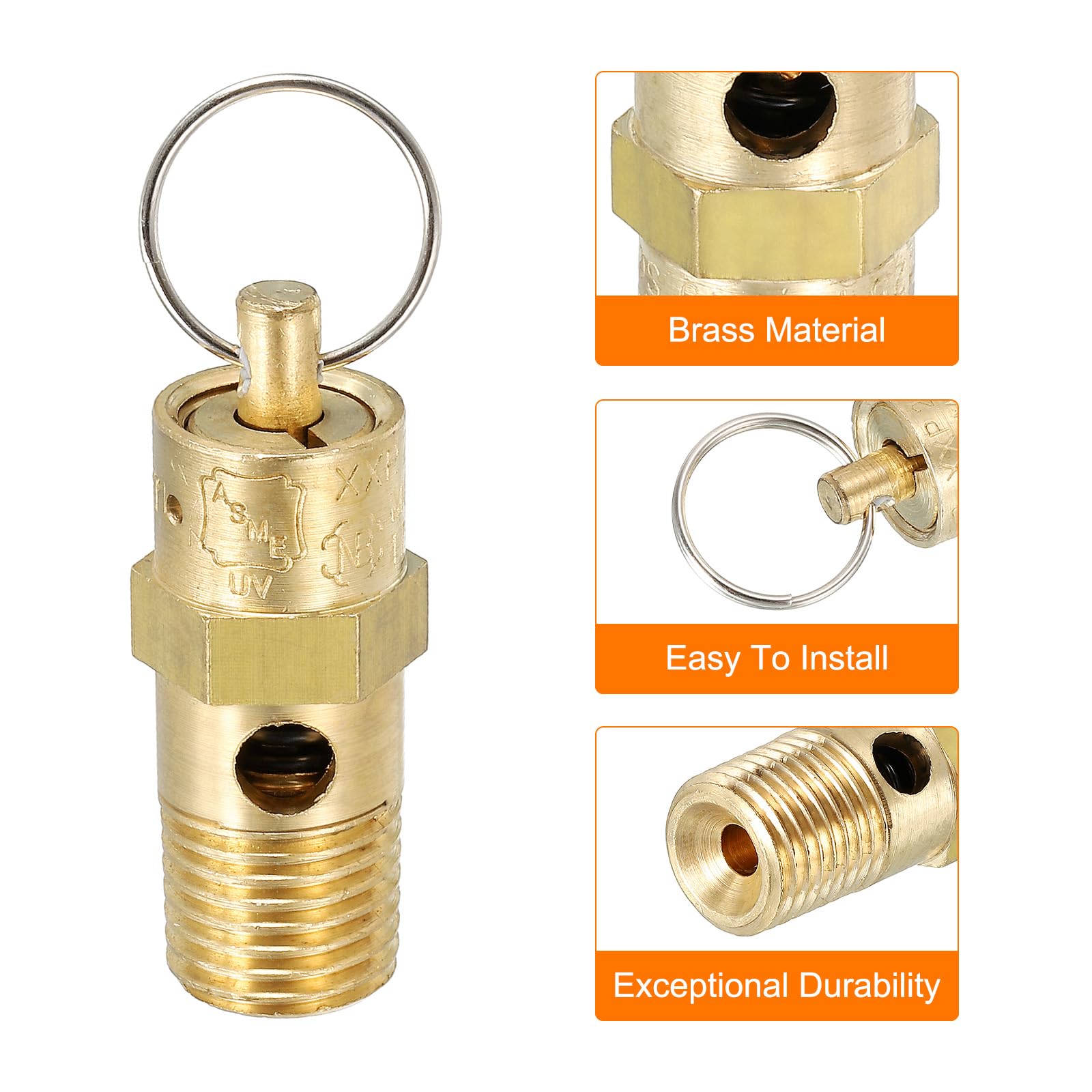175 Psi Safety Valve New 1/4" NPT 175 PSI For Air Compressor - Conrader ...