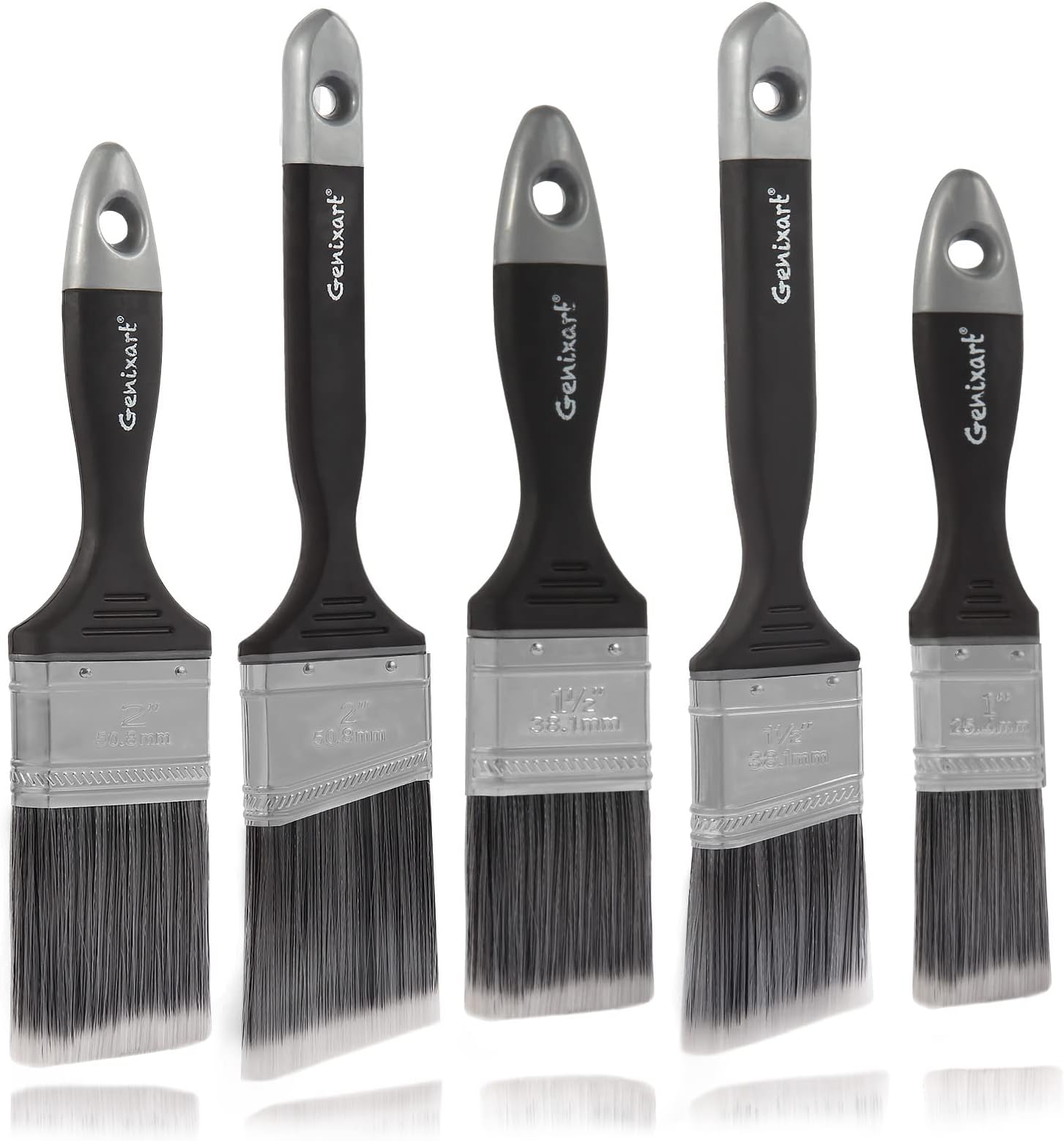 Hometeq - 2 inch, 1.5 inch, 1 inch Paint Brushes Designed Latex or Oil ...
