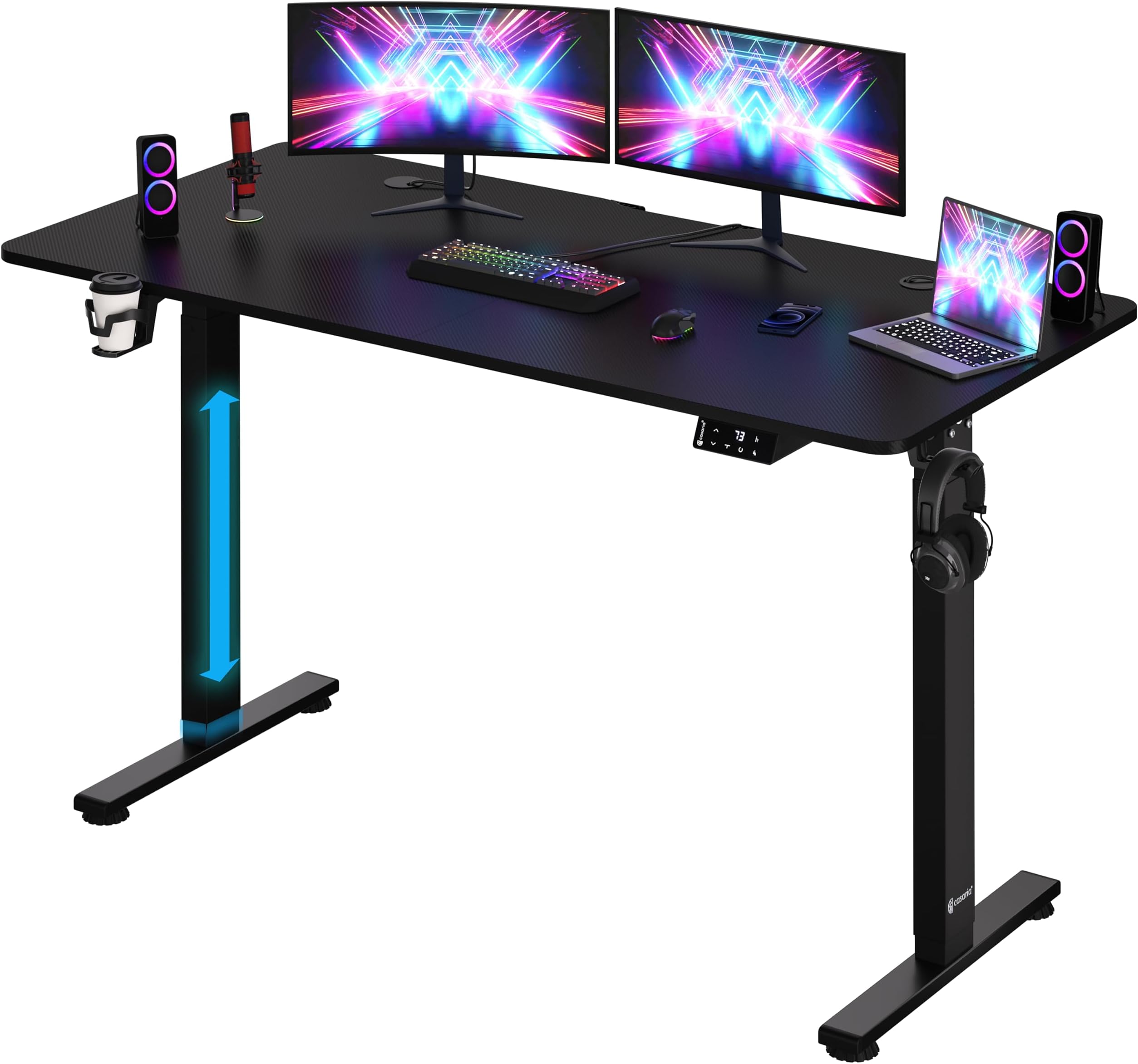 ULTRADESK - Iron - Computertisch, Schreibtisch für Gaming Monitor ...