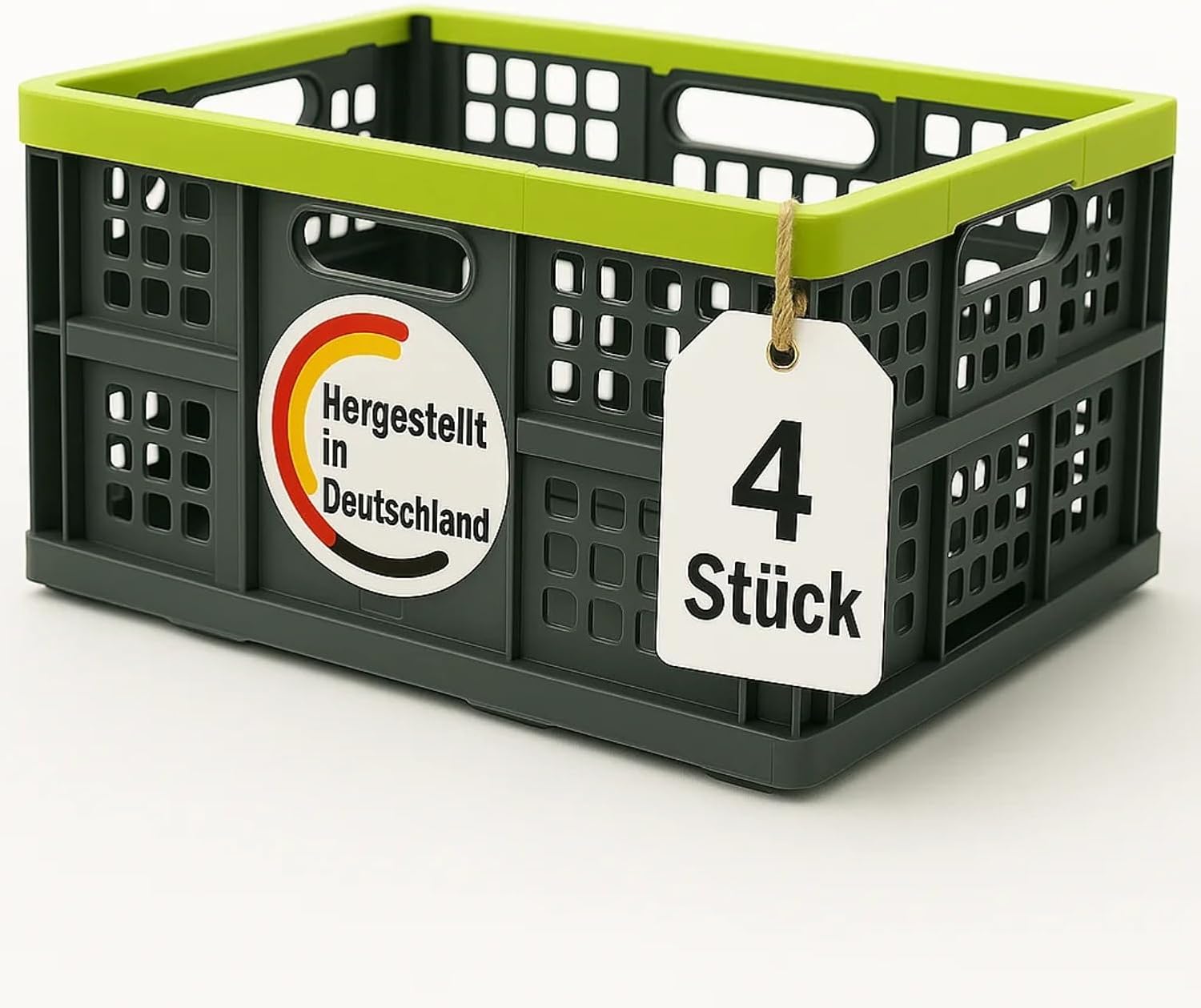 BigDean Klappbox faltbar & extrem stabil aus robustem Kunststoff in ...