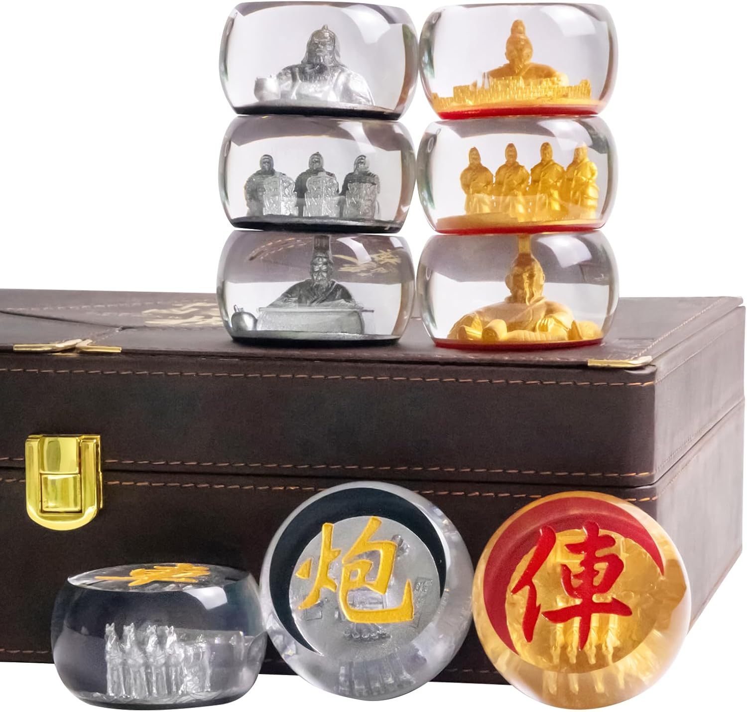 Amazon.com: aqfkl Chinese Chess Set，Chess Pieces 2.17 inches ，Chess ...