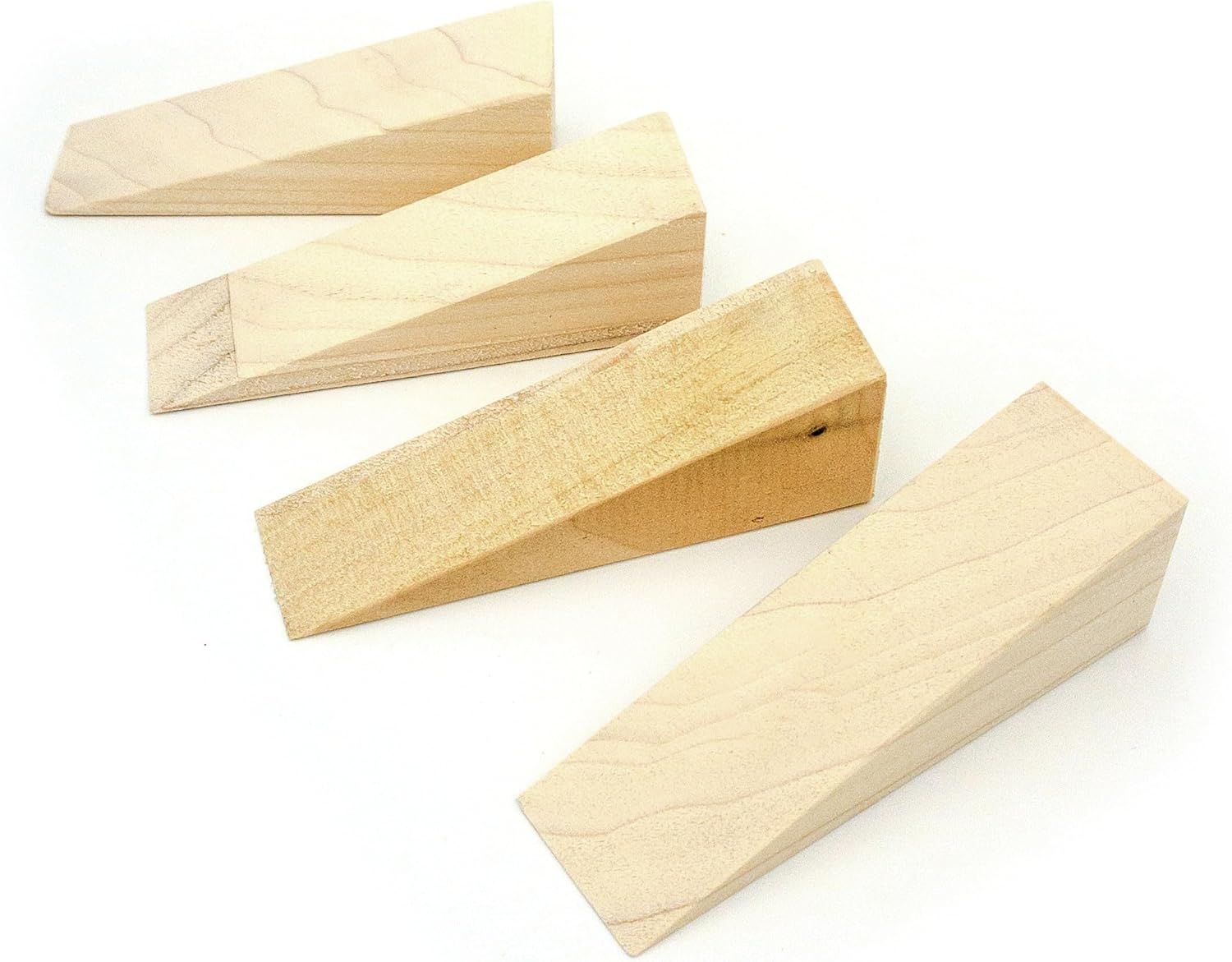 Amazon.com: Generic Wood Door Stops - 4 Pack - Poplar Hardwood, Made in ...