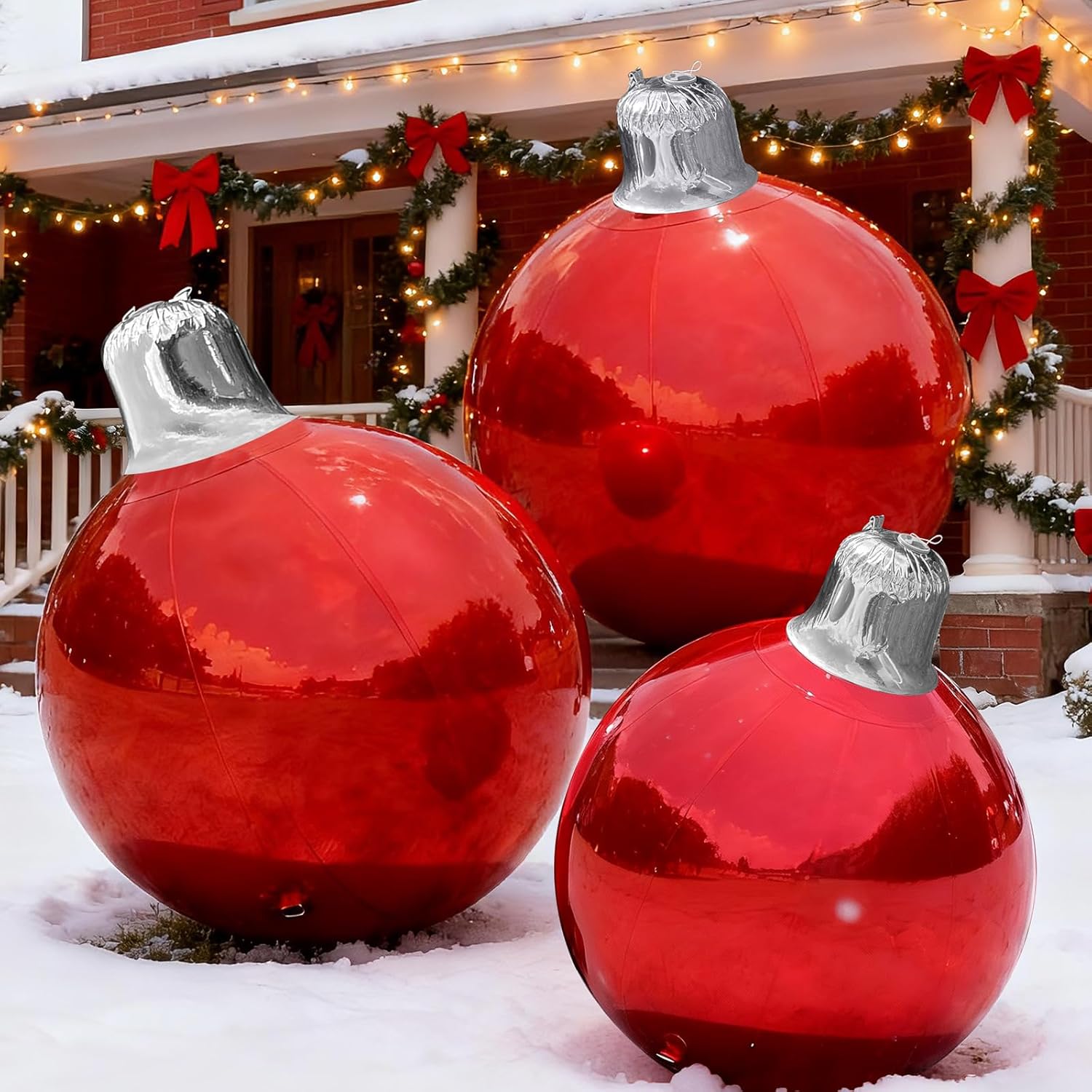 Amazon.com: 3PCS Red Inflatable Mirror Ball, Big Inflatable Shinny ...