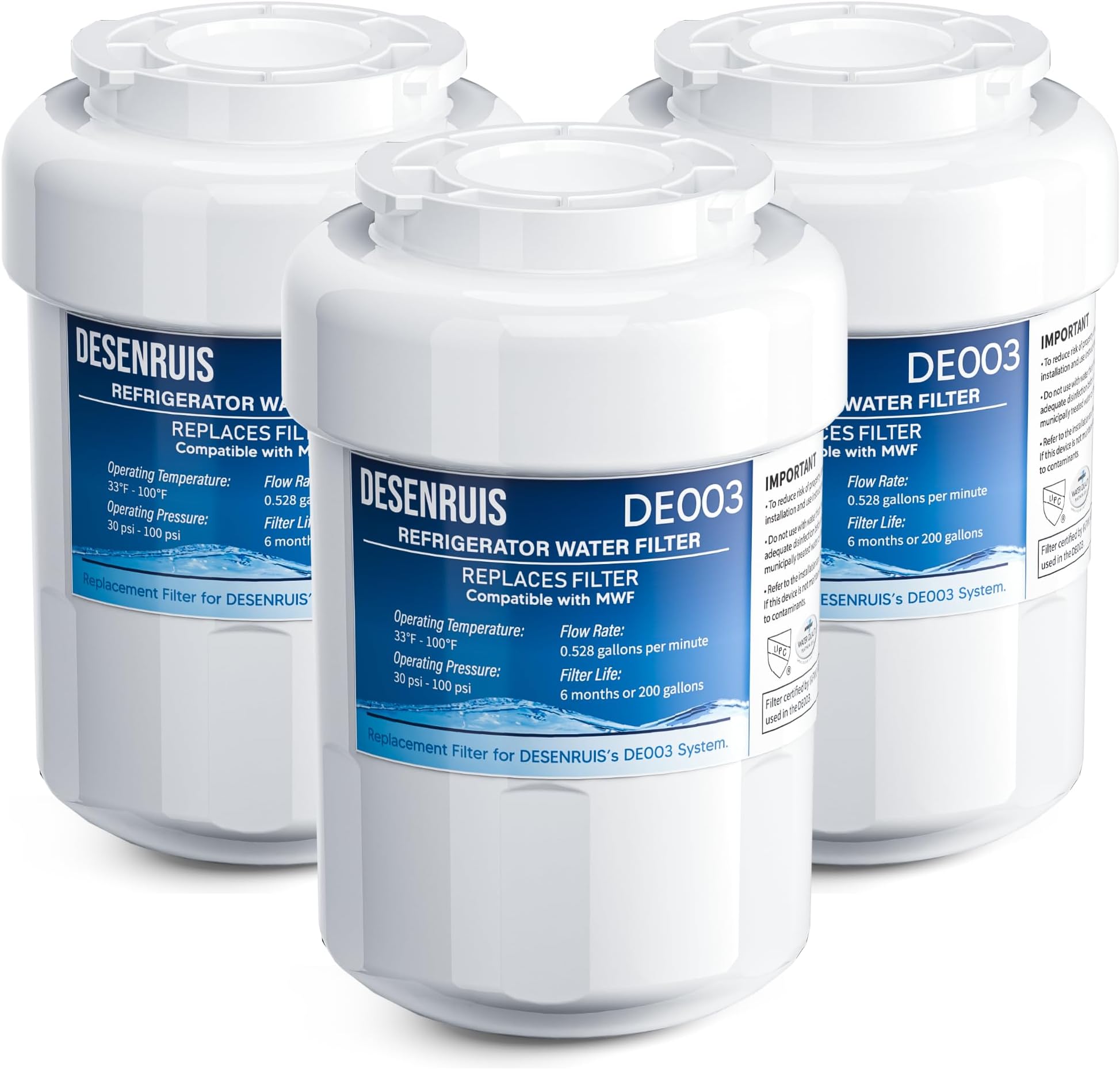 Amazon.com: GE MWF Refrigerator Water Filter, Genuine Replacement ...