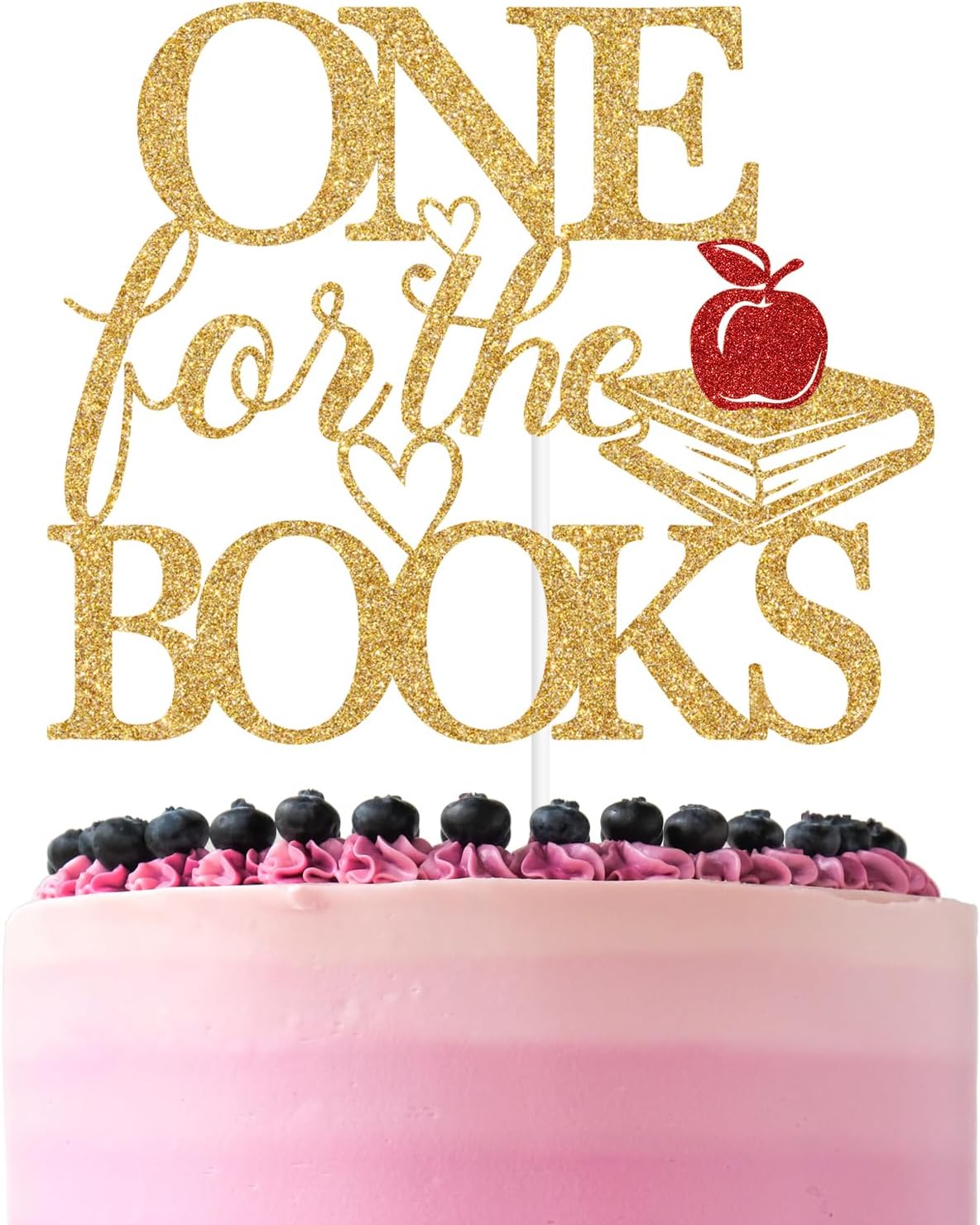 Amazon.com: Gold Glitter One for the Books Cake Topper, First Chapter ...