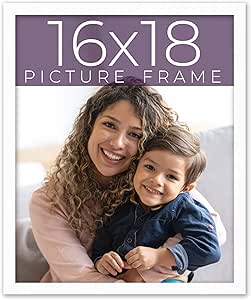 Amazon.com - 16x18 Frame White Real Wood Picture Frame Width 0.75 ...