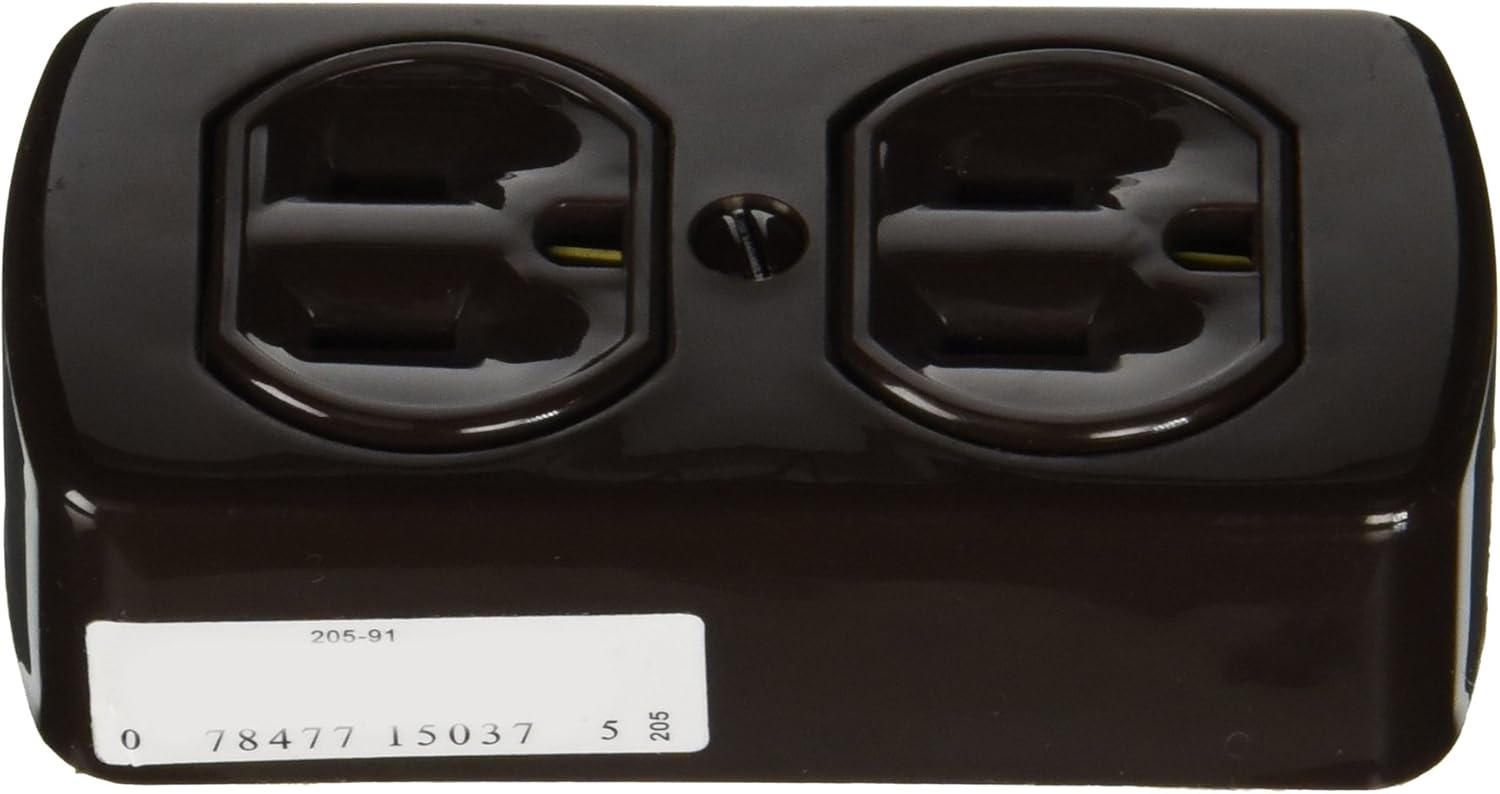 Amazon.com: Leviton 15 Amp, 125 Volt, Grounding, Double Surface-Mount ...