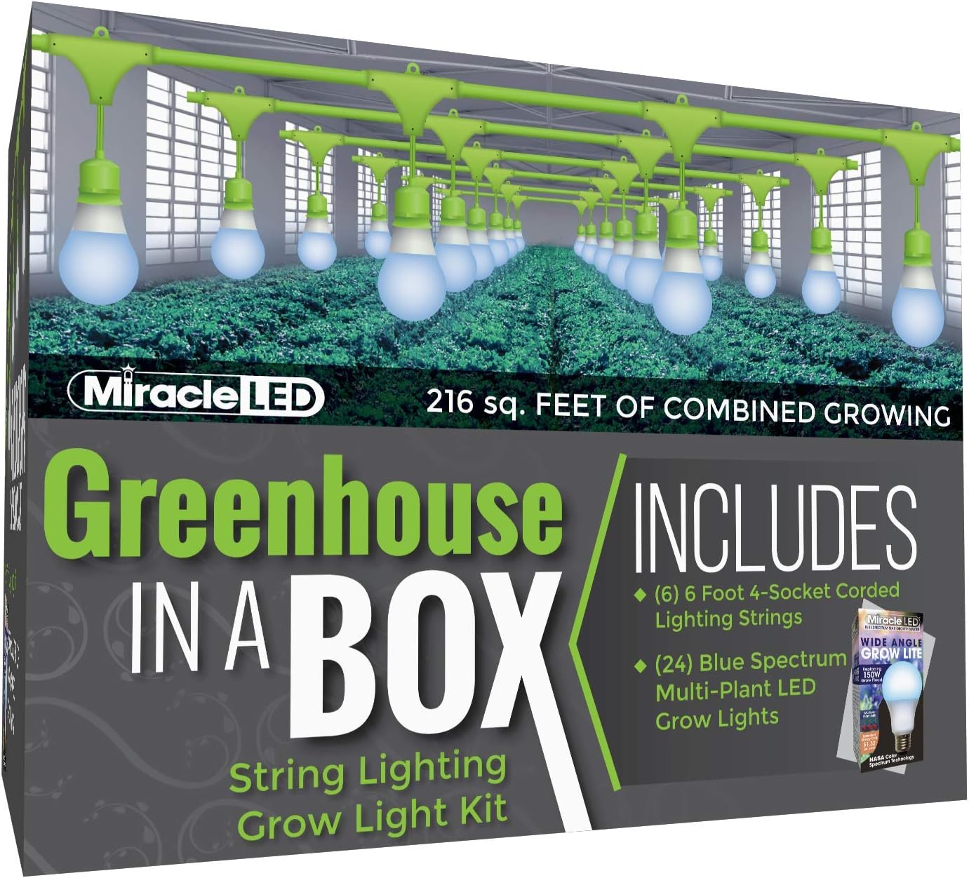 Amazon.com: Miracle LED Greenhouse in a Box Grow Kit for Indoor Plants ...