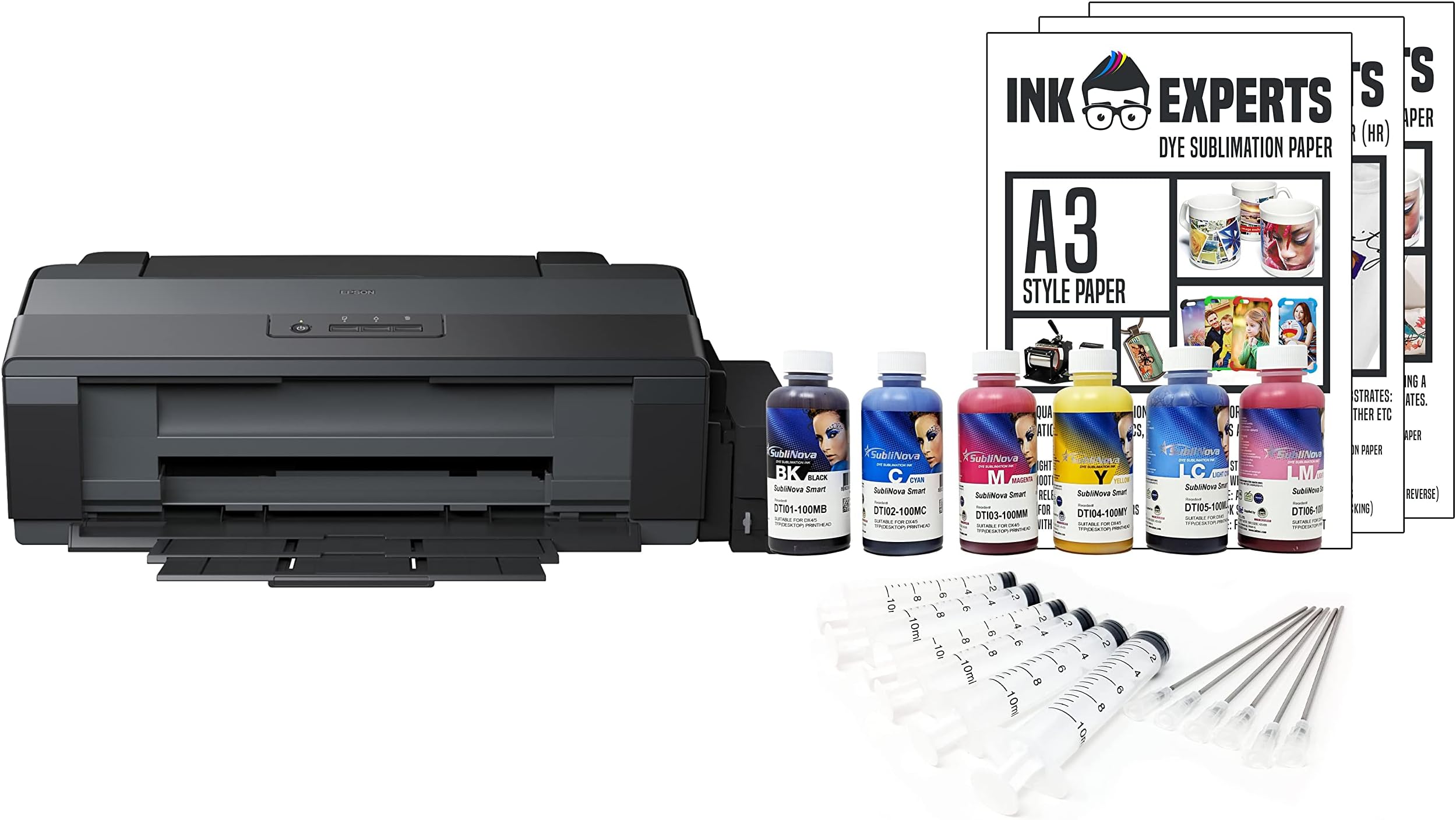 Ink Experts Dye Sublimation A3 Printer Bundle - Compatible with Epson ...