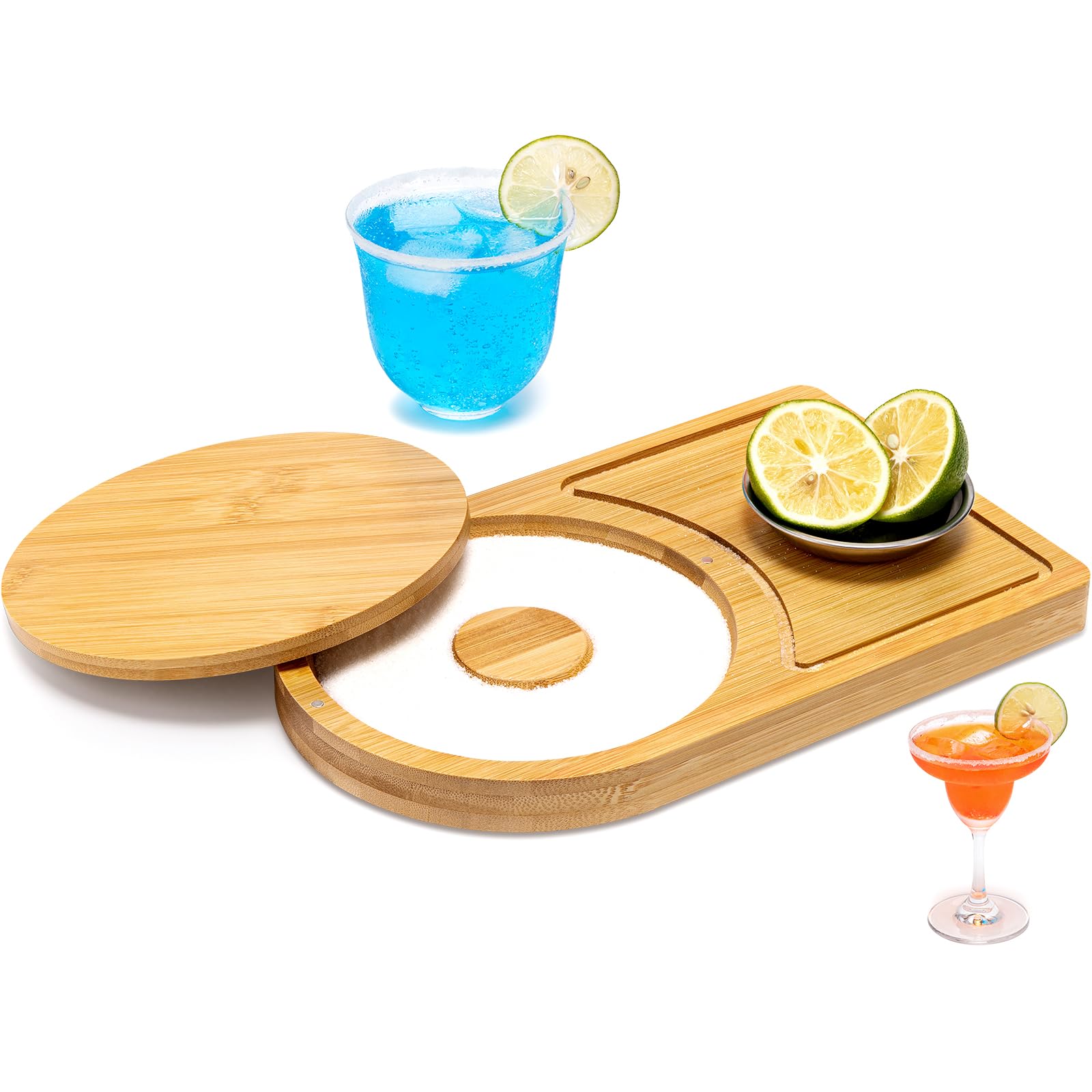 Snapklik.com : HouseJoy Margaritas Salt Rimmer Set Bar Glass Rimmer For ...