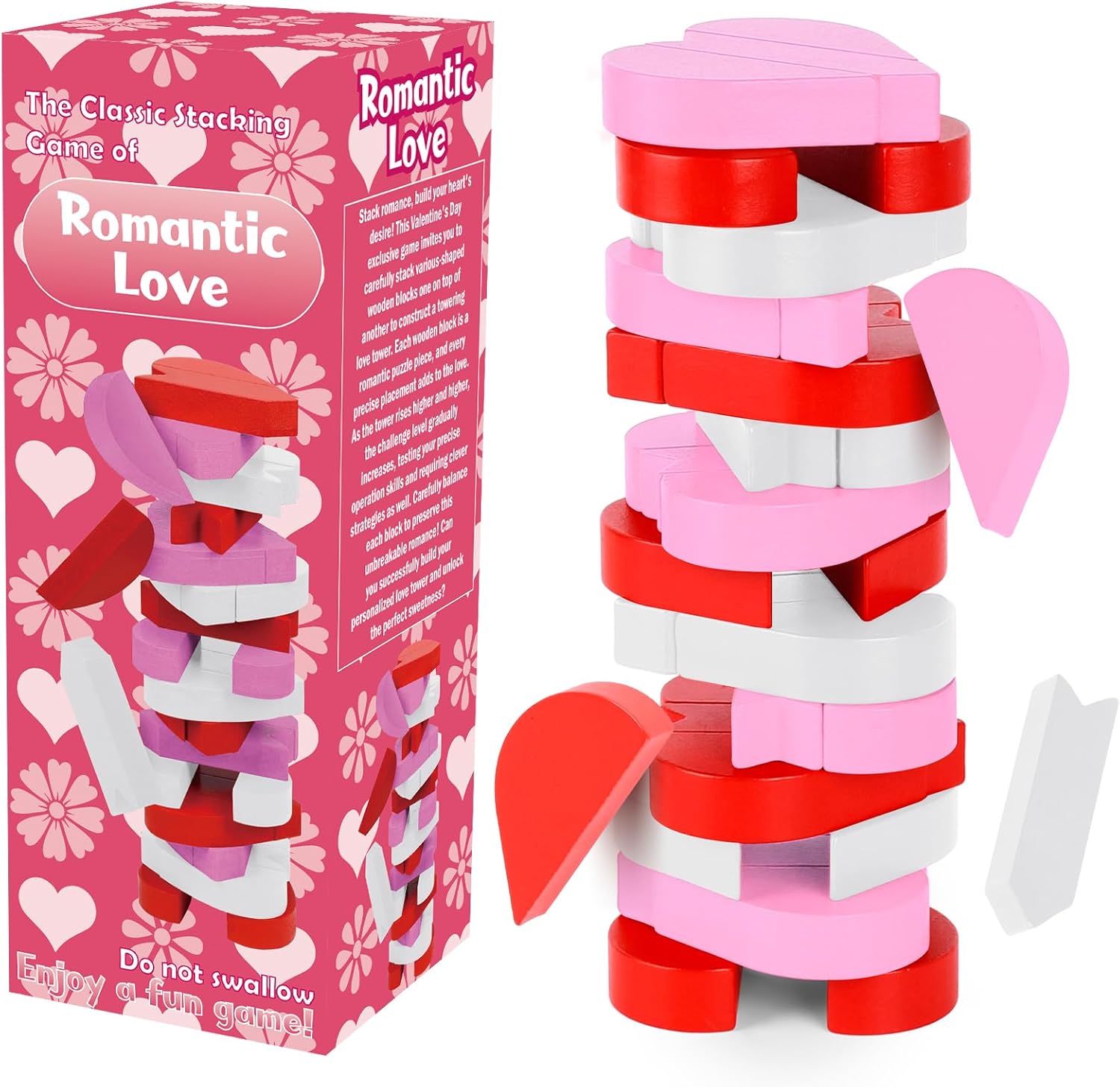 Amazon.com: RXLWYUNLAE Valentine's Day Heart Stacking Game ...