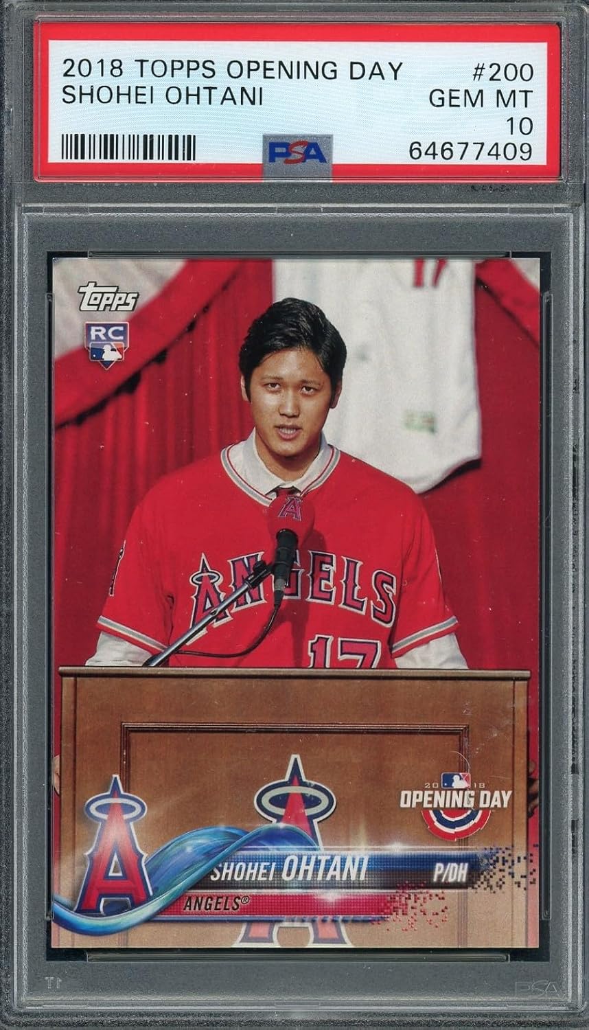 Shohei Ohtani 2018 Topps Opening Day Baseball Rookie Card #200 Graded ...