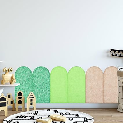 Amazon.com: Jetec 6 Pcs Felt Wall Padding for Kids Anti Collision 3D 15 ...