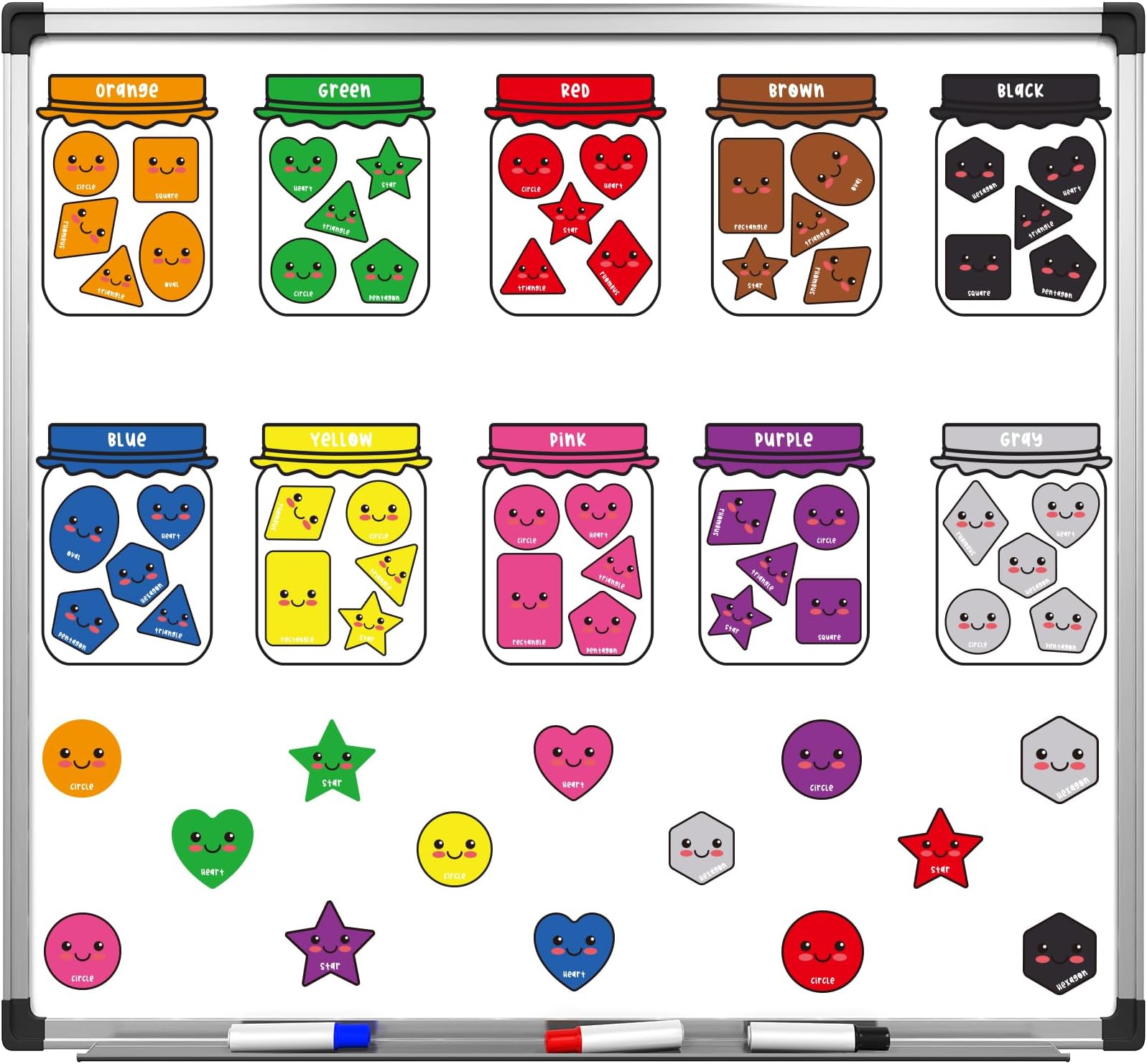 Amazon.com: 10 Packs Shape & Color Recognition Magnetic Sorting Set for ...