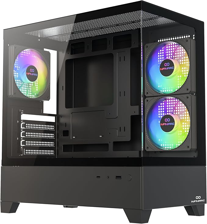 infiniarc Micro tower Cube Gaming PC Case M40 - Small Size - L: 390 mm ...