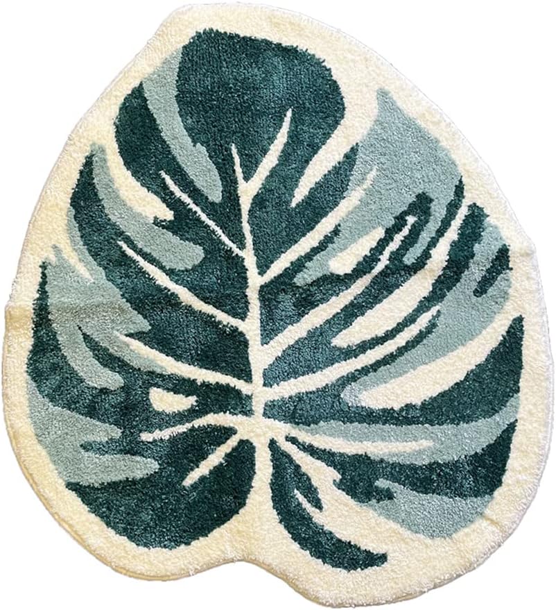 Amazon.com: THRILRUG Monstera Leaf Area Tufted Rugs Non Slip Bath Mat ...