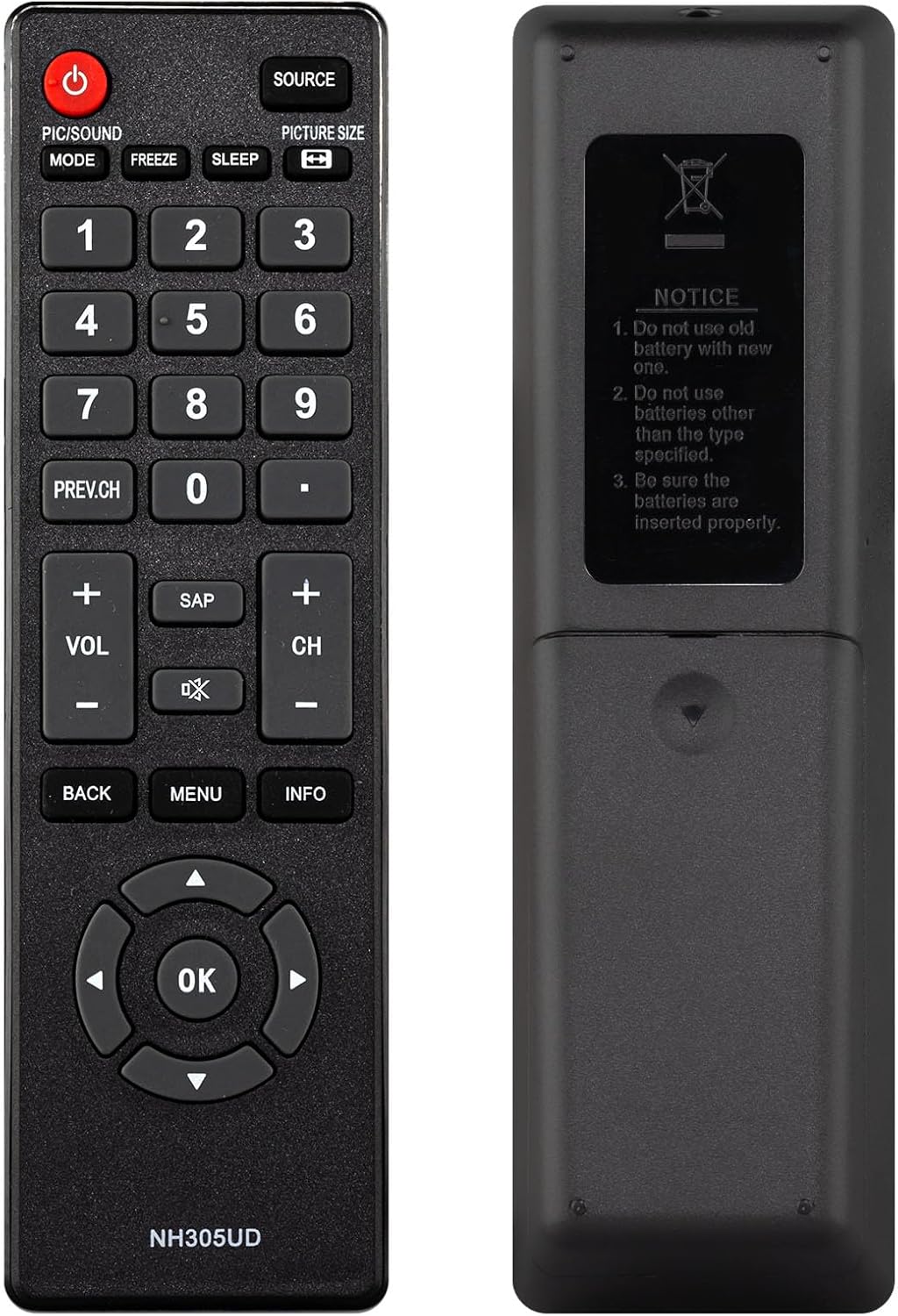 Amazon.com: NH305UD Remote Control Replacement for Emerson TV Remote ...