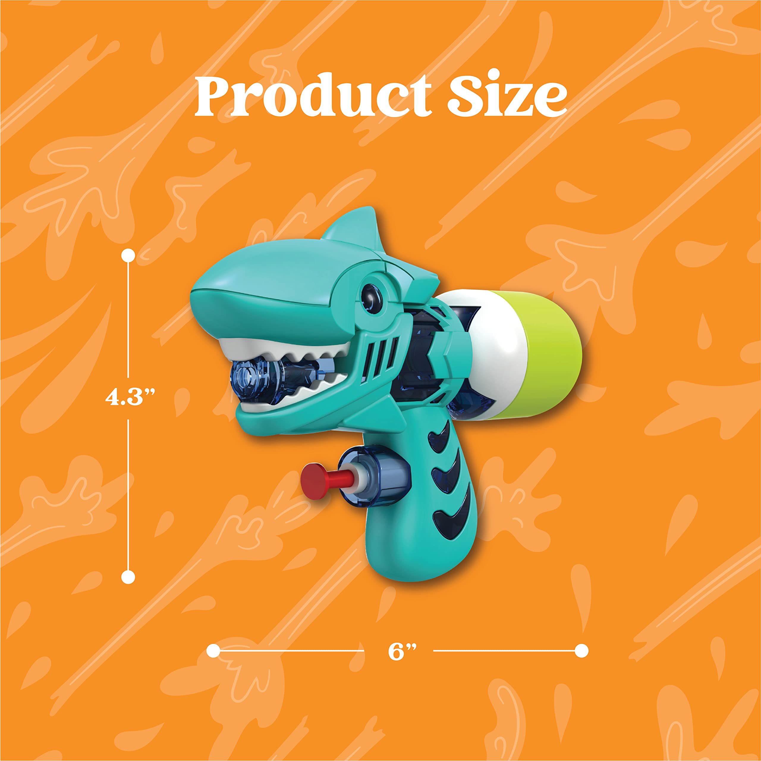 Snapklik.com : 6 Pack Animal Water Gun For Kids, Water Blaster Squirt ...