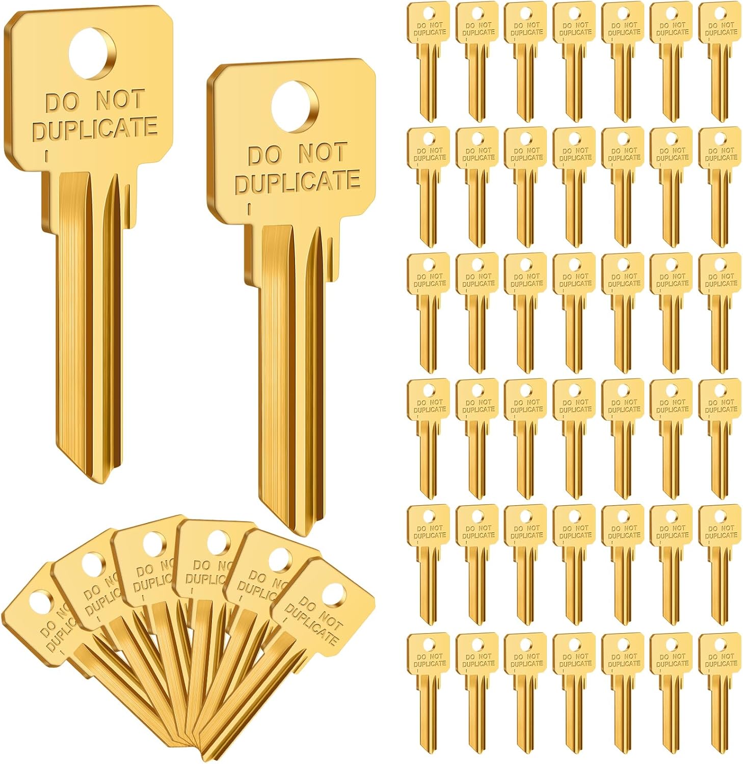 MorningRo 50 Pcs Do Not Duplicate Key Blanks Metal Key Replacements ...