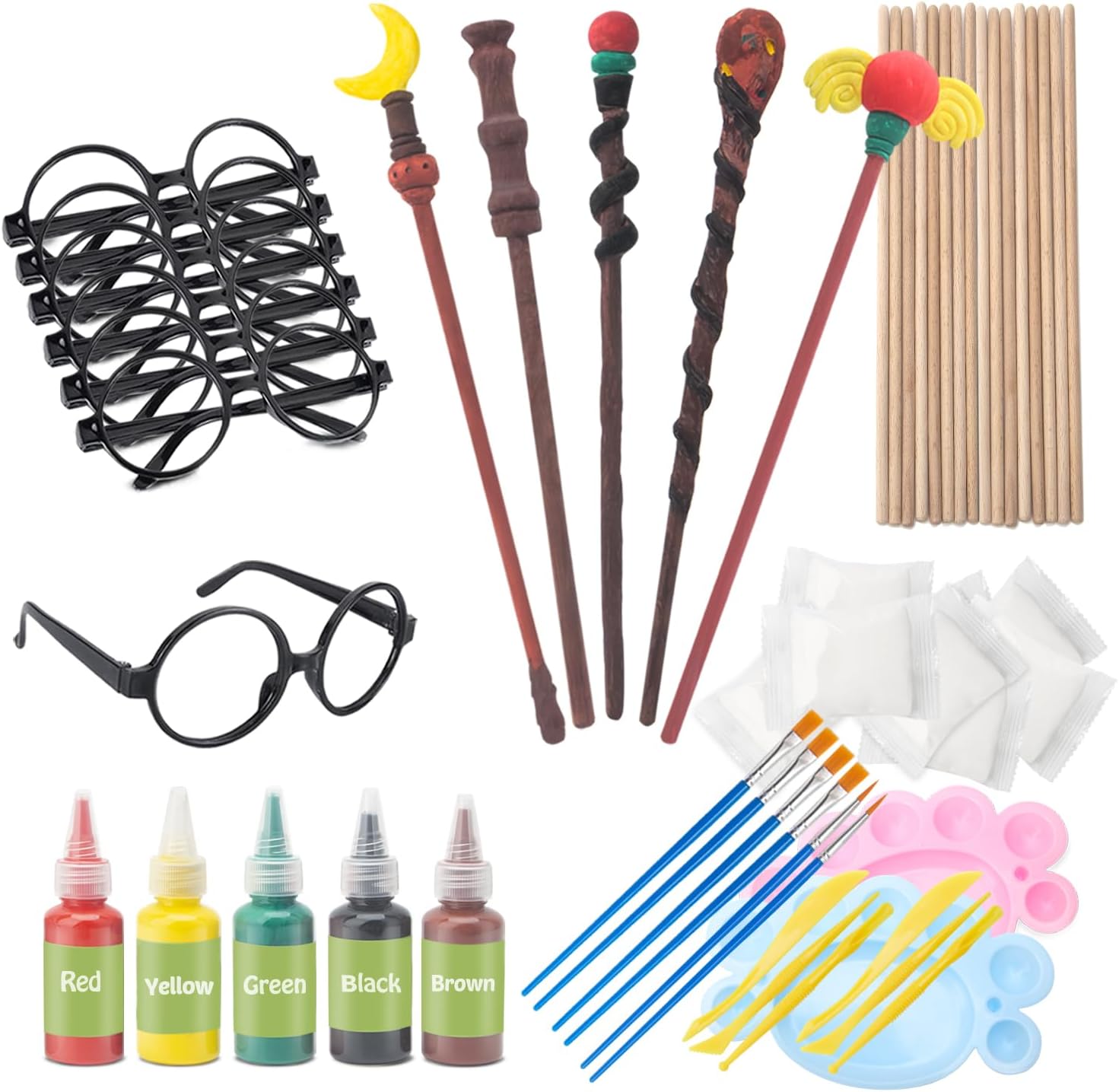 Amazon.com: Col-Pary DIY Magic Wand Making Kit, Painting Art Craft Set ...