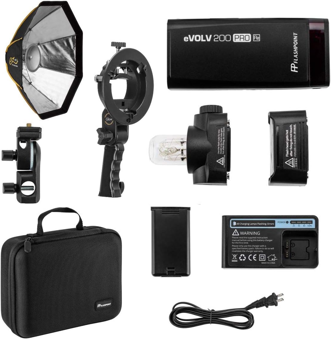 Amazon.com: Flashpoint eVOLV 200 Pro TTL Pocket Flash Kit (AD200 Pro ...