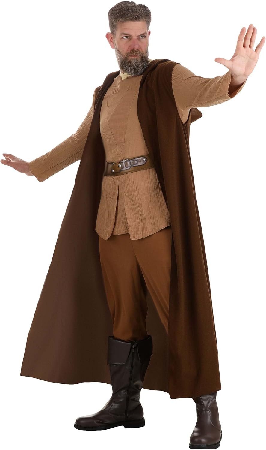 STAR WARS Adult Jedi Obi-Wan Kenobi Costume, Mens Halloween Costume ...
