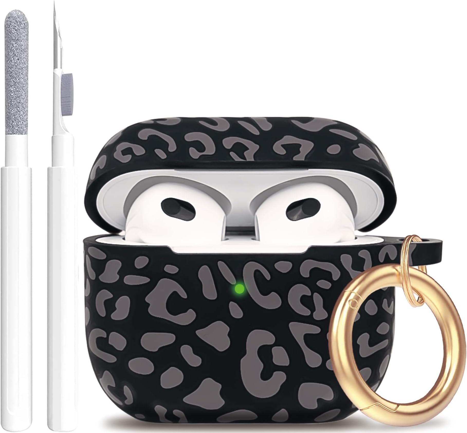 Amazon.com: Silicone Leopard AirPods 4 Case 2024, Gawnock Case Cover ...