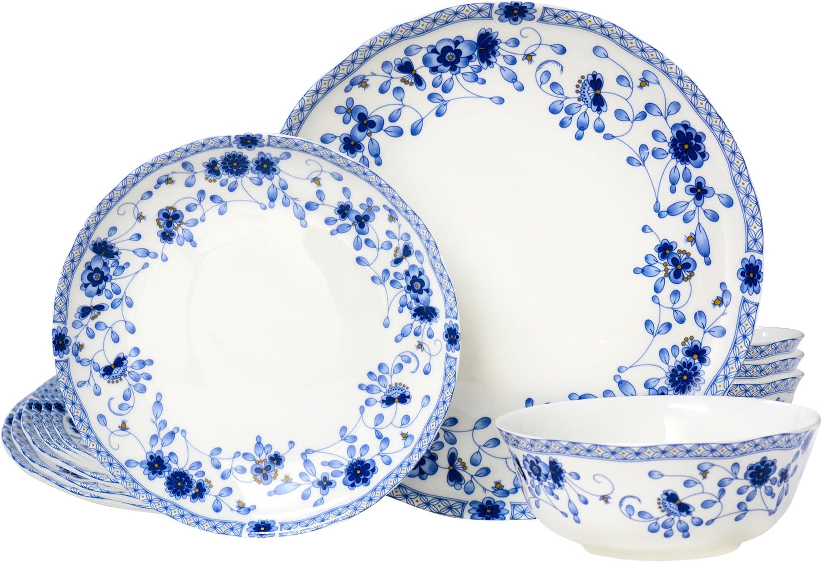 Amazon.com | STP GOODS Bone China Dinnerware Set of 20 for 4 persons ...