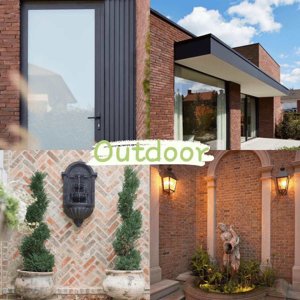 Buy GEOONA 60 pcs Flexible Ecological Wall Tiles, Red Thin Brick ...