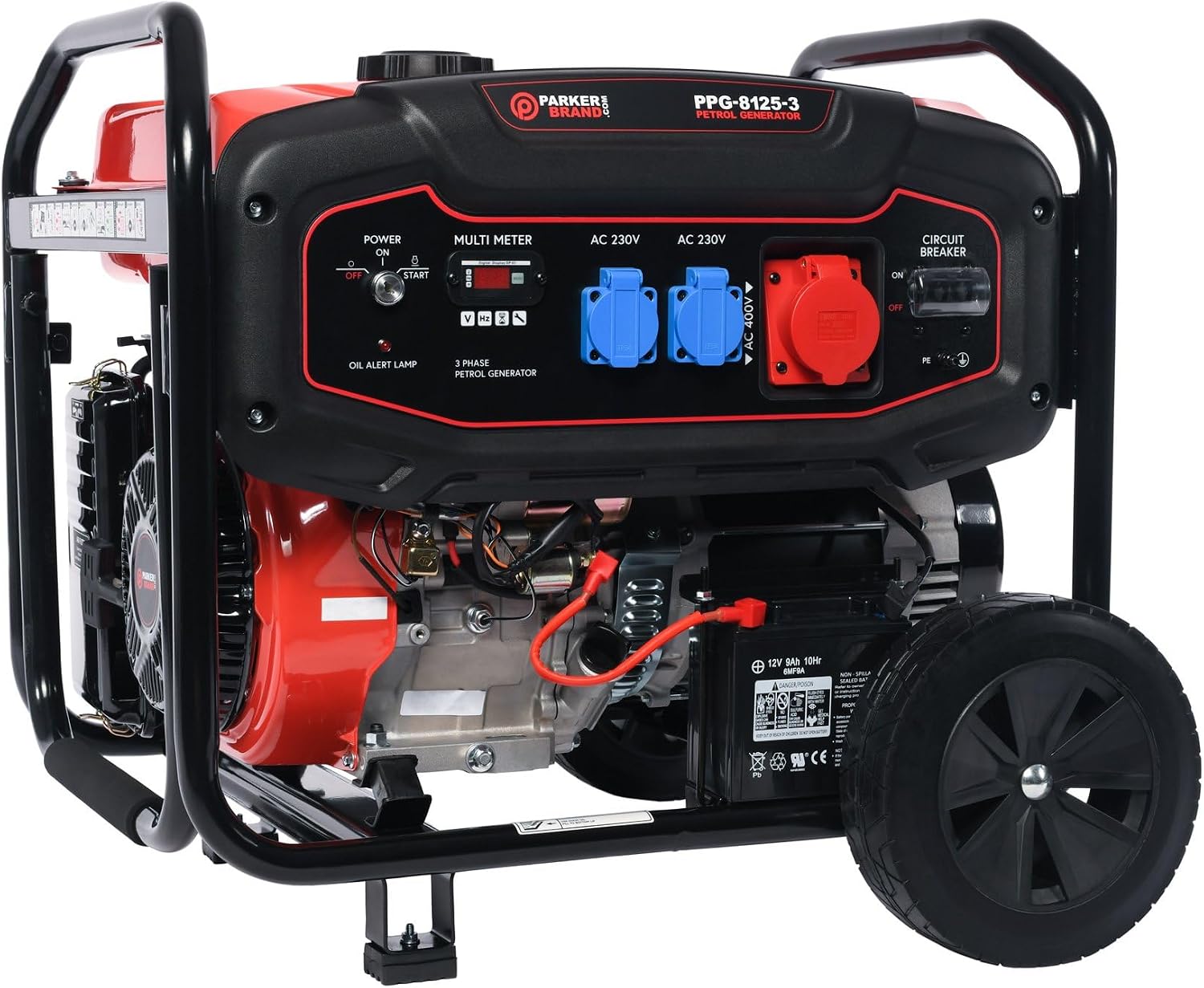 8.125 kVA 3 Phase Portable Petrol Generator with Electric Start ...