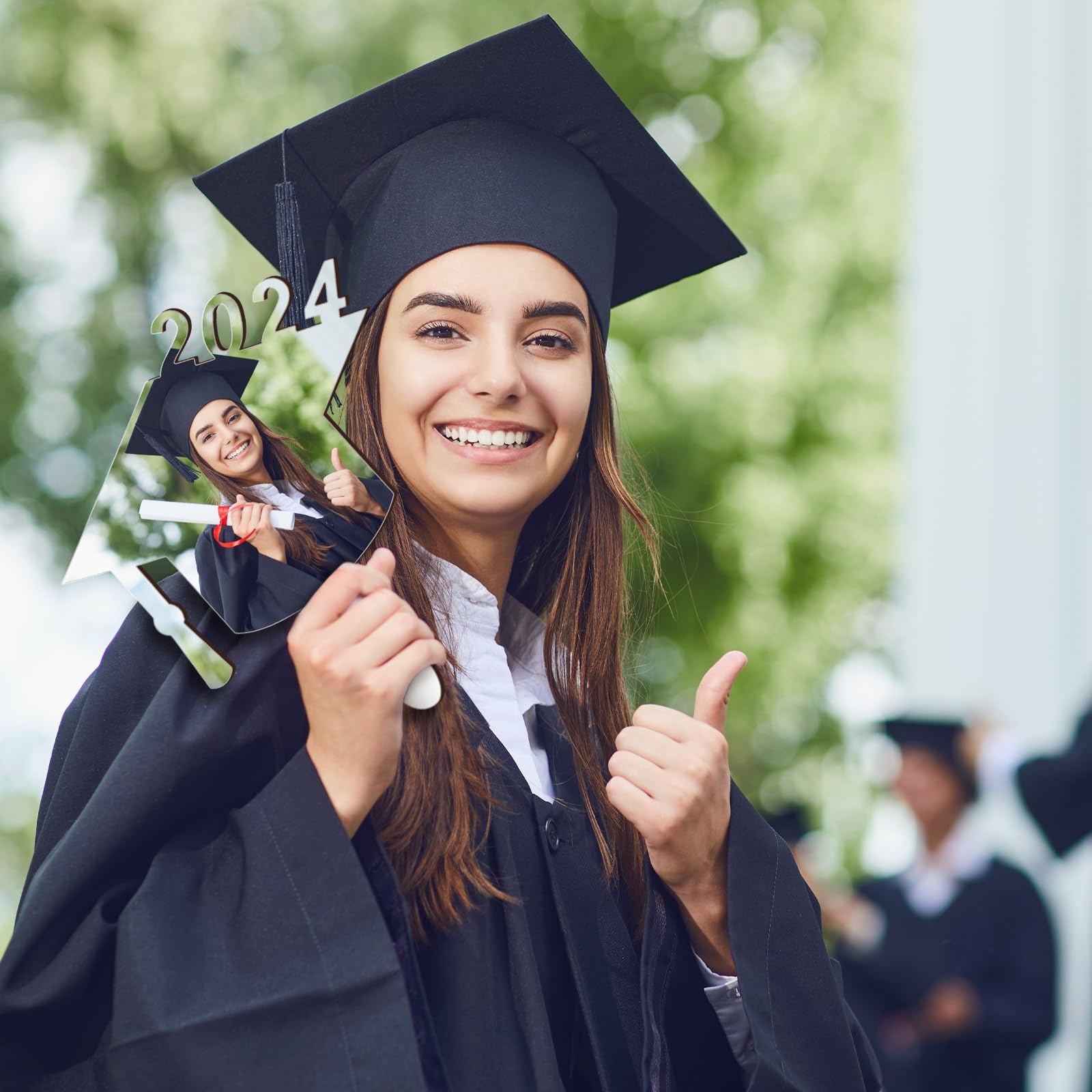 Snapklik.com : Anglechic 6 Pcs Graduation Sublimation Blanks Paddle Fan ...