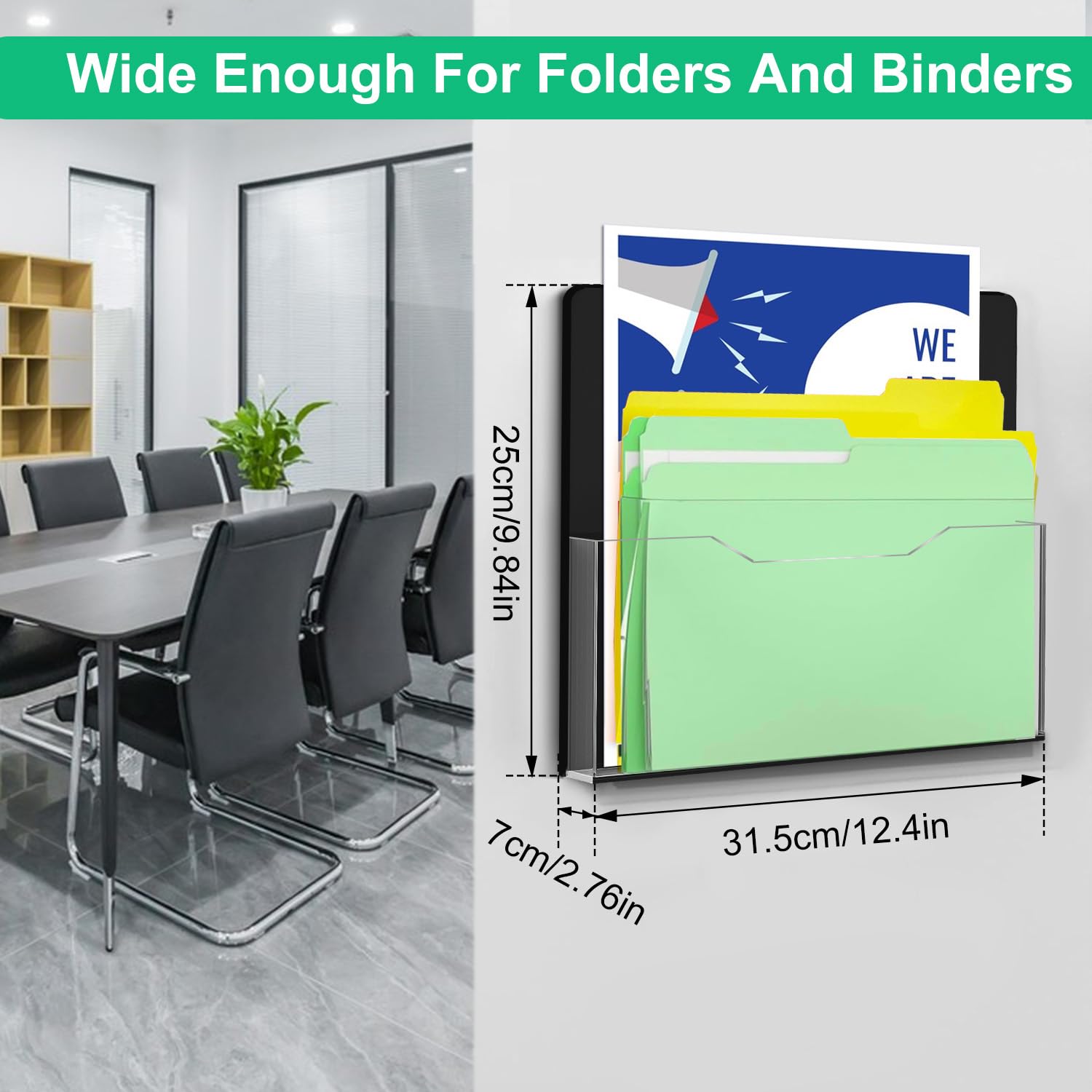 Snapklik.com : ZHIDIAN Acrylic Magnetic Wall File Organizer - Clear ...