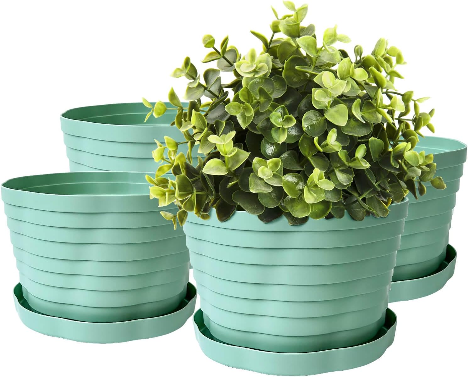 Amazon.com : TILEBUCKS Flower Pots for Indoor Planter - 7.7 Inches ...