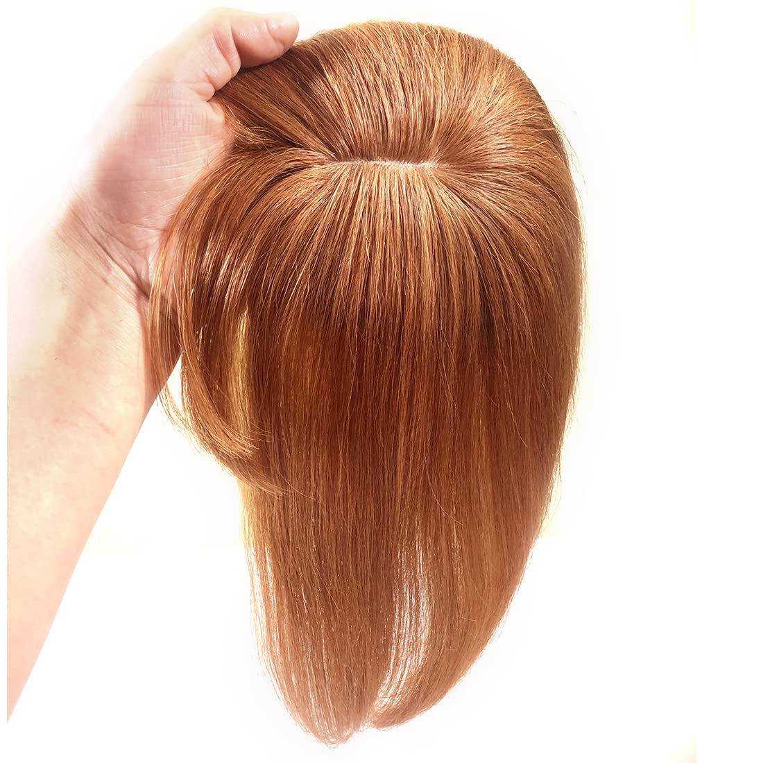 Amazon.com : viviaBella Clip in Human Hair Toppers Seamless Hairpiece ...
