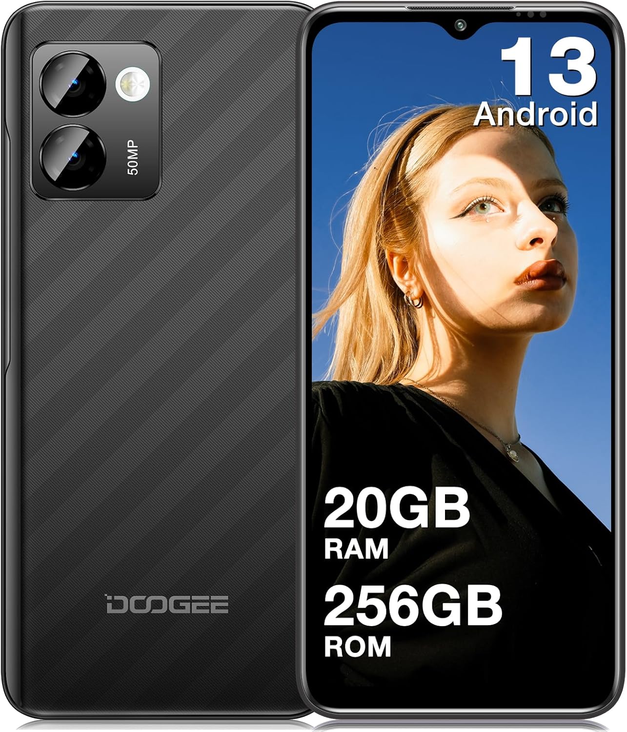 DOOGEE N50 Pro Mobile Phones Sim Free Unlocked, 20GB + 256GB/1TB TF ...