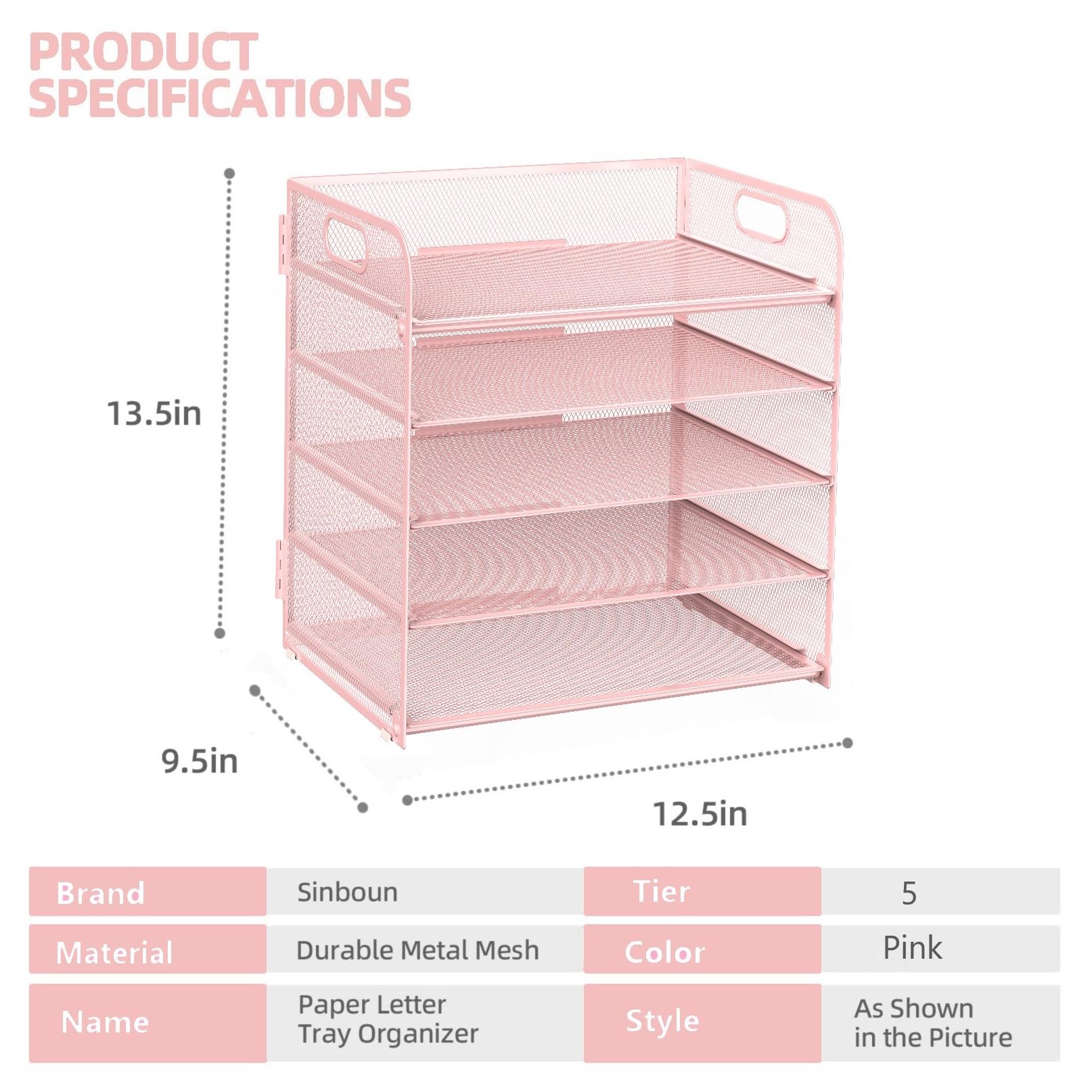 Snapklik.com : Sinboun Letter Tray Paper Organizer 5-Tier Desk ...