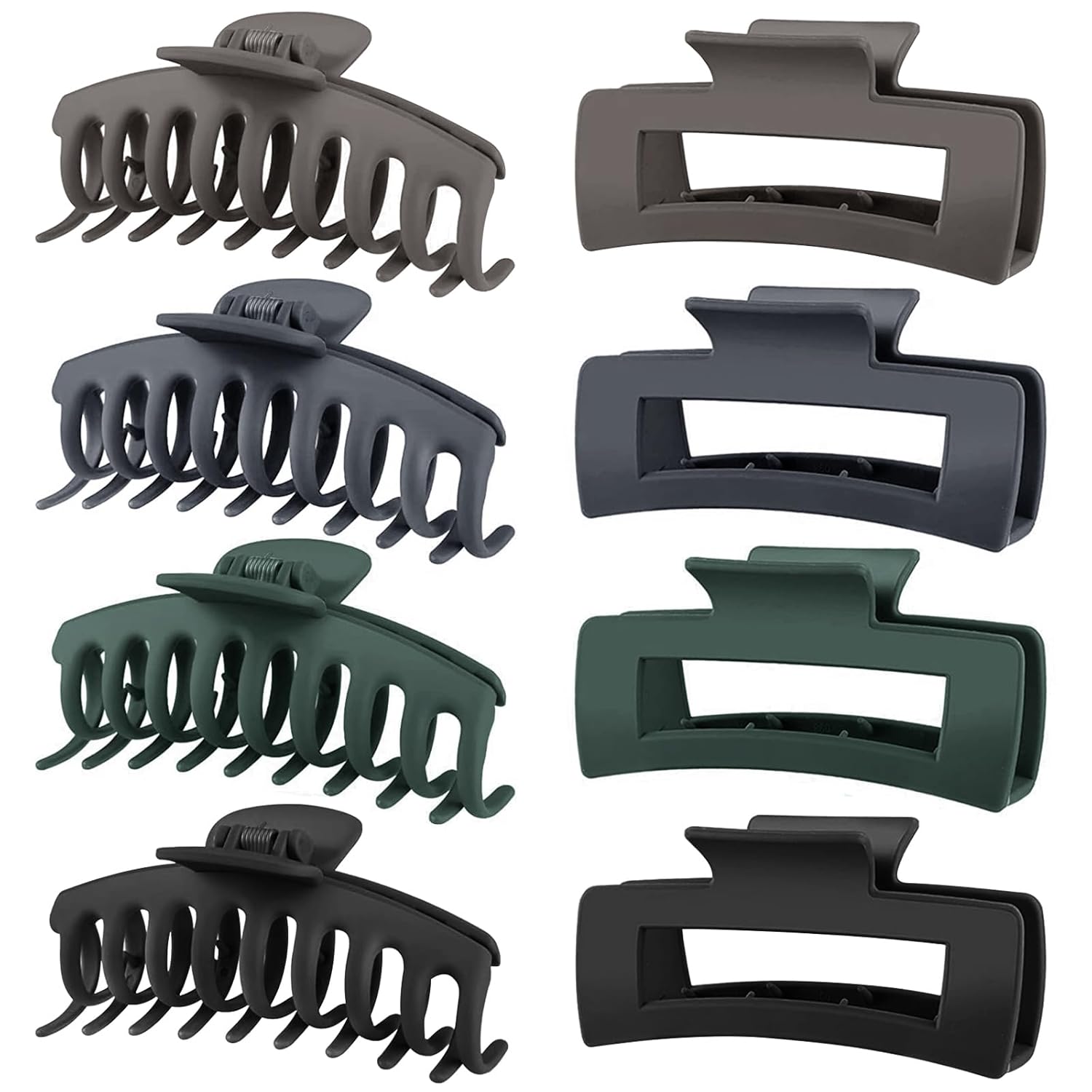 Amazon.com : TOCESS 8 Pack Big Hair Claw Clips for Women Large Claw ...
