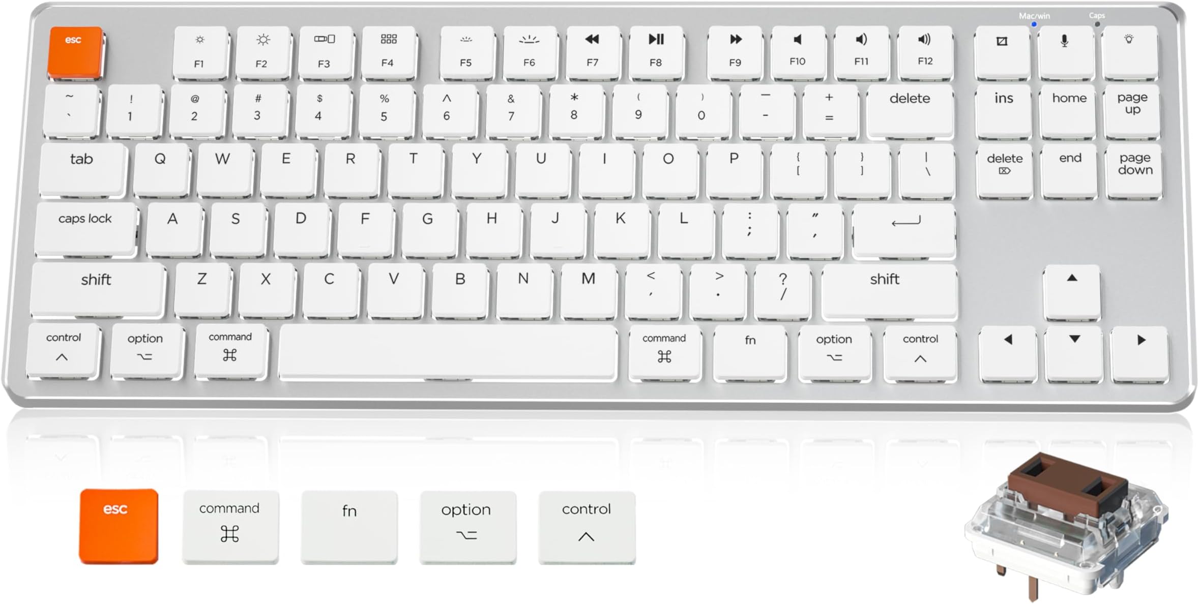 Amazon.com: Low Profile Mechanical Keyboard for Mac, 87 Keys Brown ...