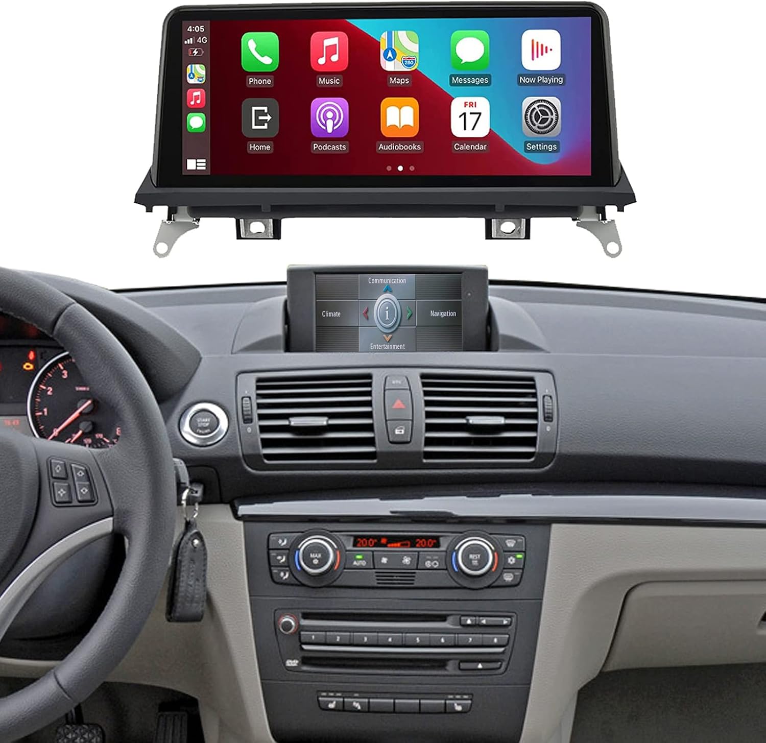 Ninetom 10.25 inch Touch Screen Car Stereo for 2006-2012 BMW 1 Series ...