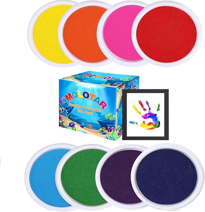 Amazon.com: MoloTAR Craft Large Ink Pad Stamps Partner DIY Color,8 ...