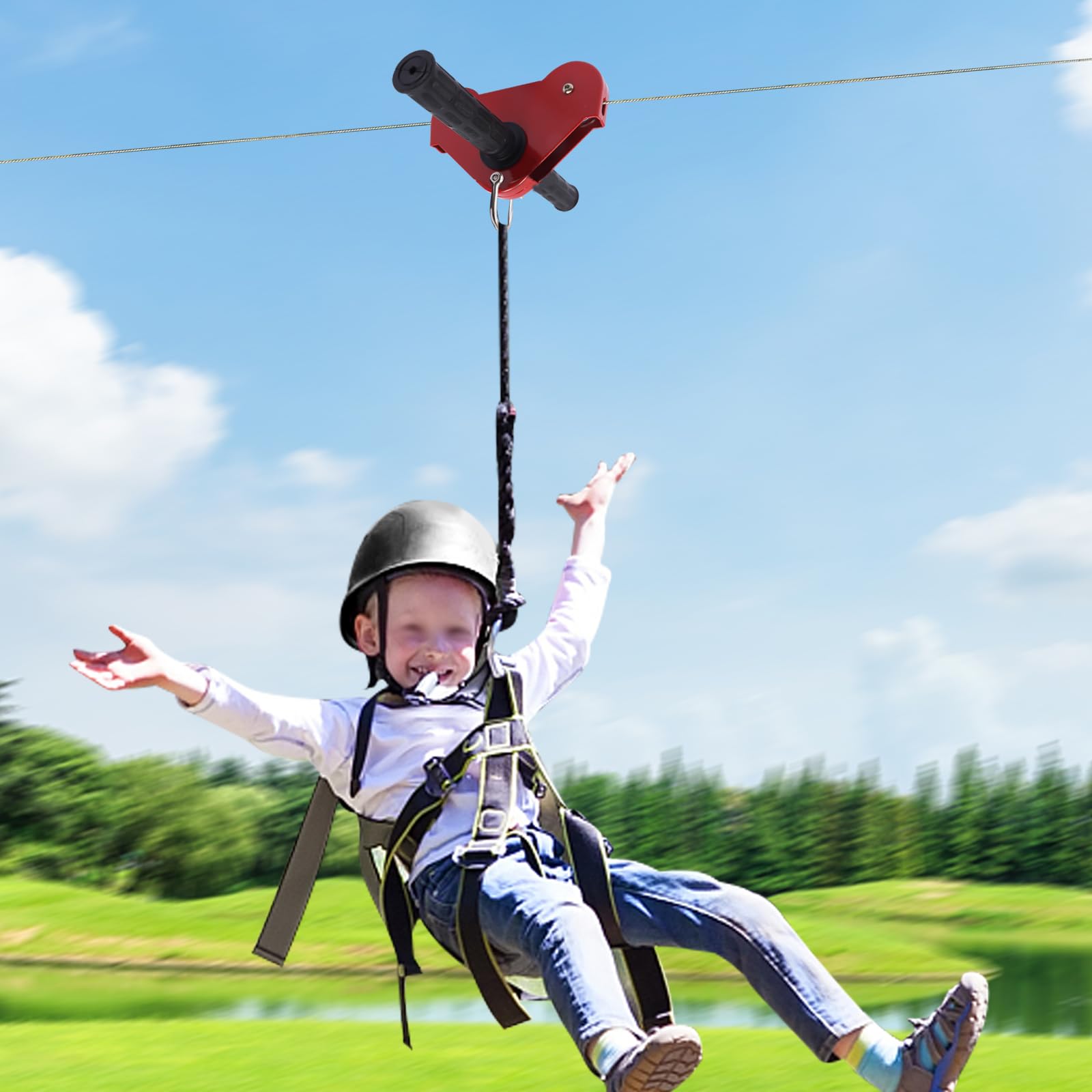 Amazon.com: Backyard Zip Line Kit, 120FT Kids Zip Line Kit Teens ...