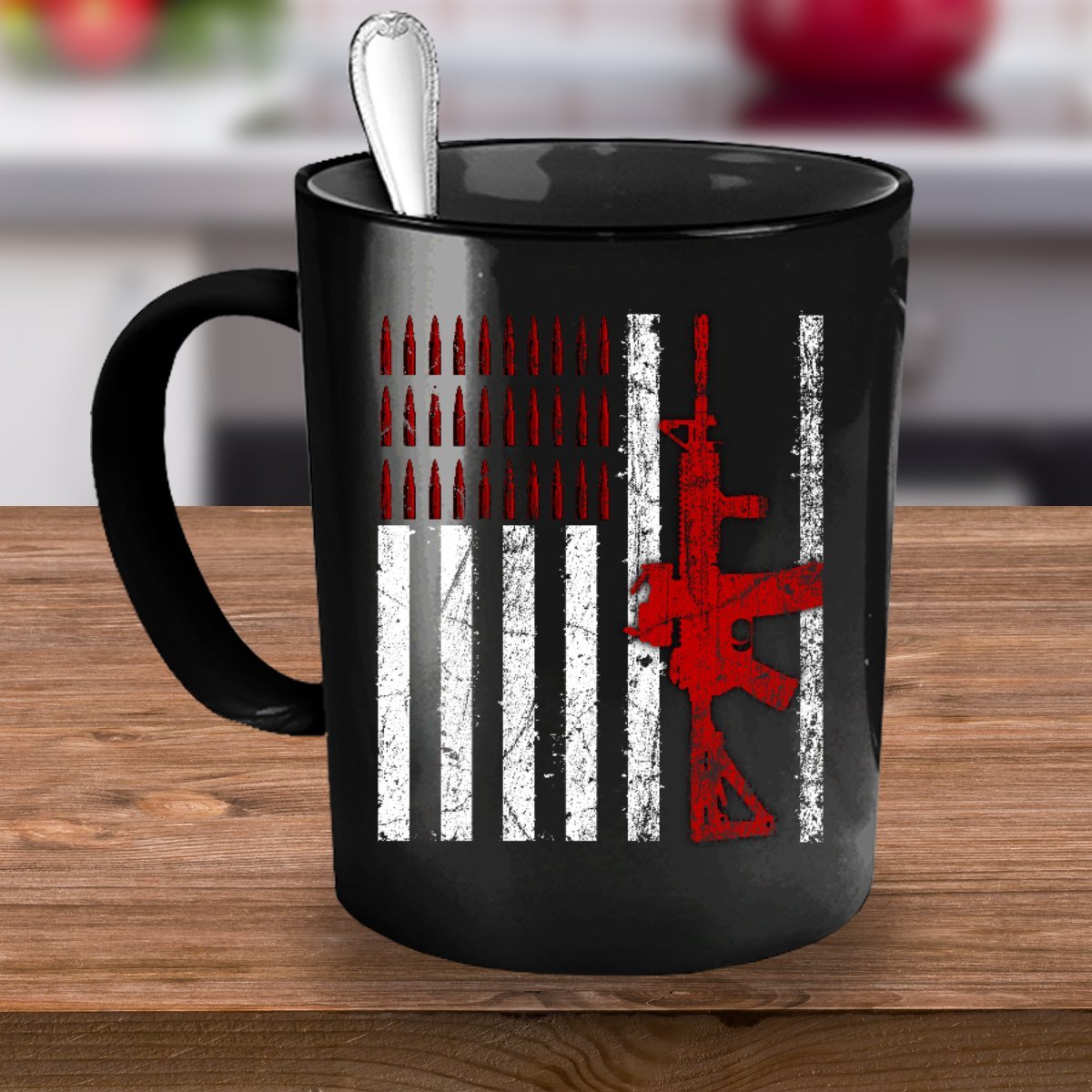 Buy AR-15 American Flag Assault Rifle 2nd Amendment Coffee Mug Online ...