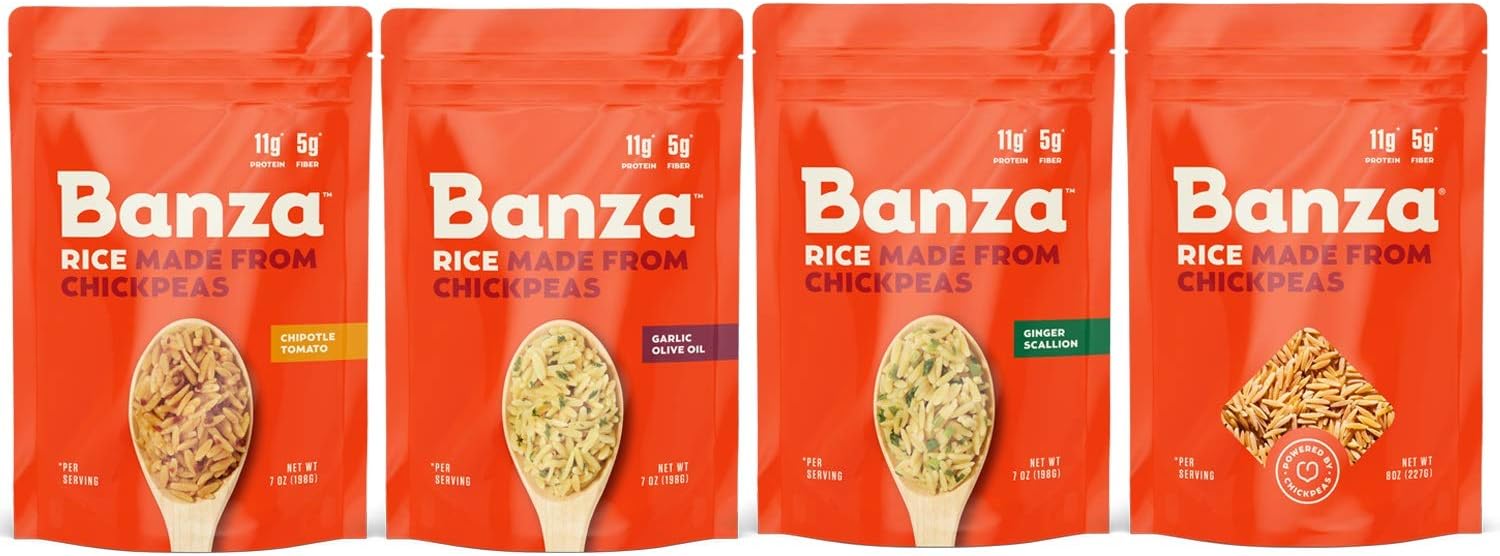 Amazon.com : Banza Chickpea Rice, High Protein Low Carb Healthy Rice ...