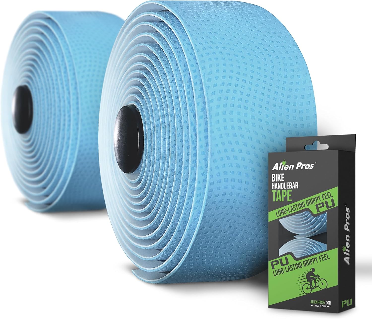 Alien Pros Bike Handlebar Tape PU (Set of 2) Blue - Enhance Your Bike ...