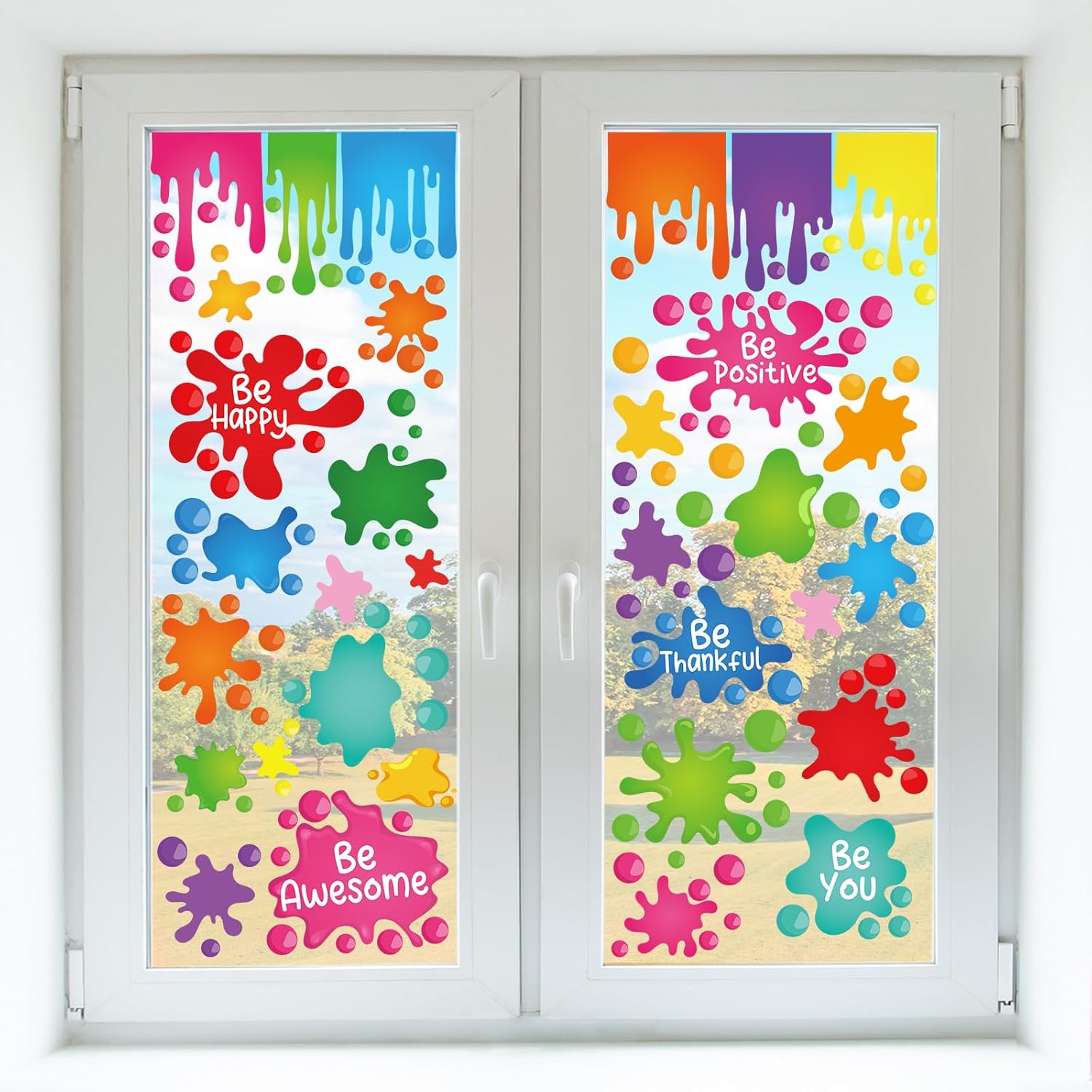 Amazon.com: 9 Sheets Inspirational Quotes Window Clings Stickers ...